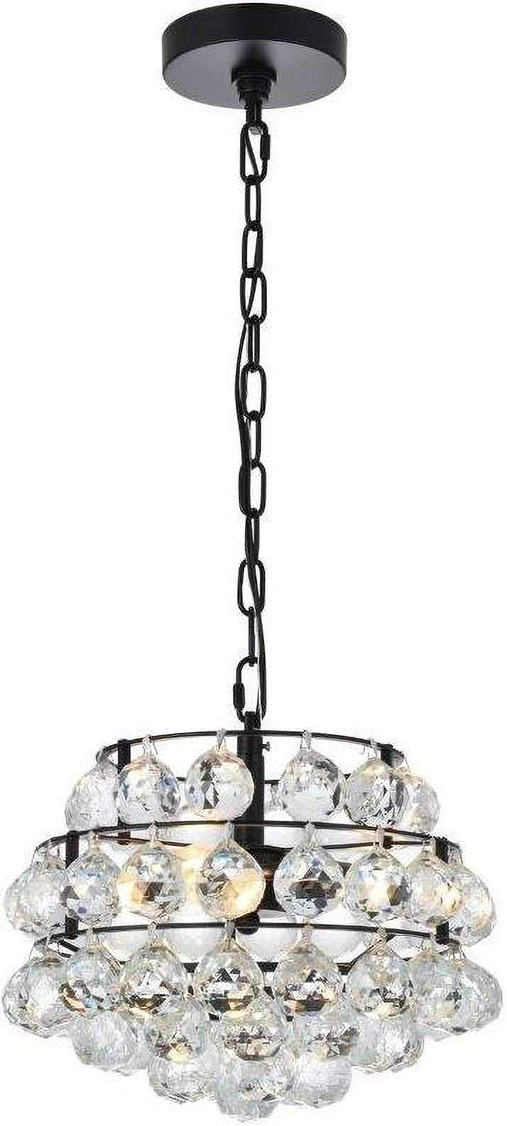 Savannah 12 Inch Pendant In Black by Elegant Lighting | 1StopBedrooms