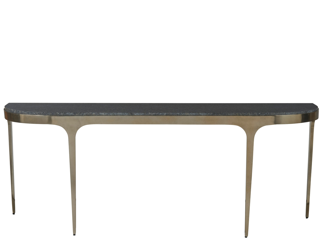 Scarlett Console Table In Black Granite and Antique Champagne by Universal | 1StopBedrooms