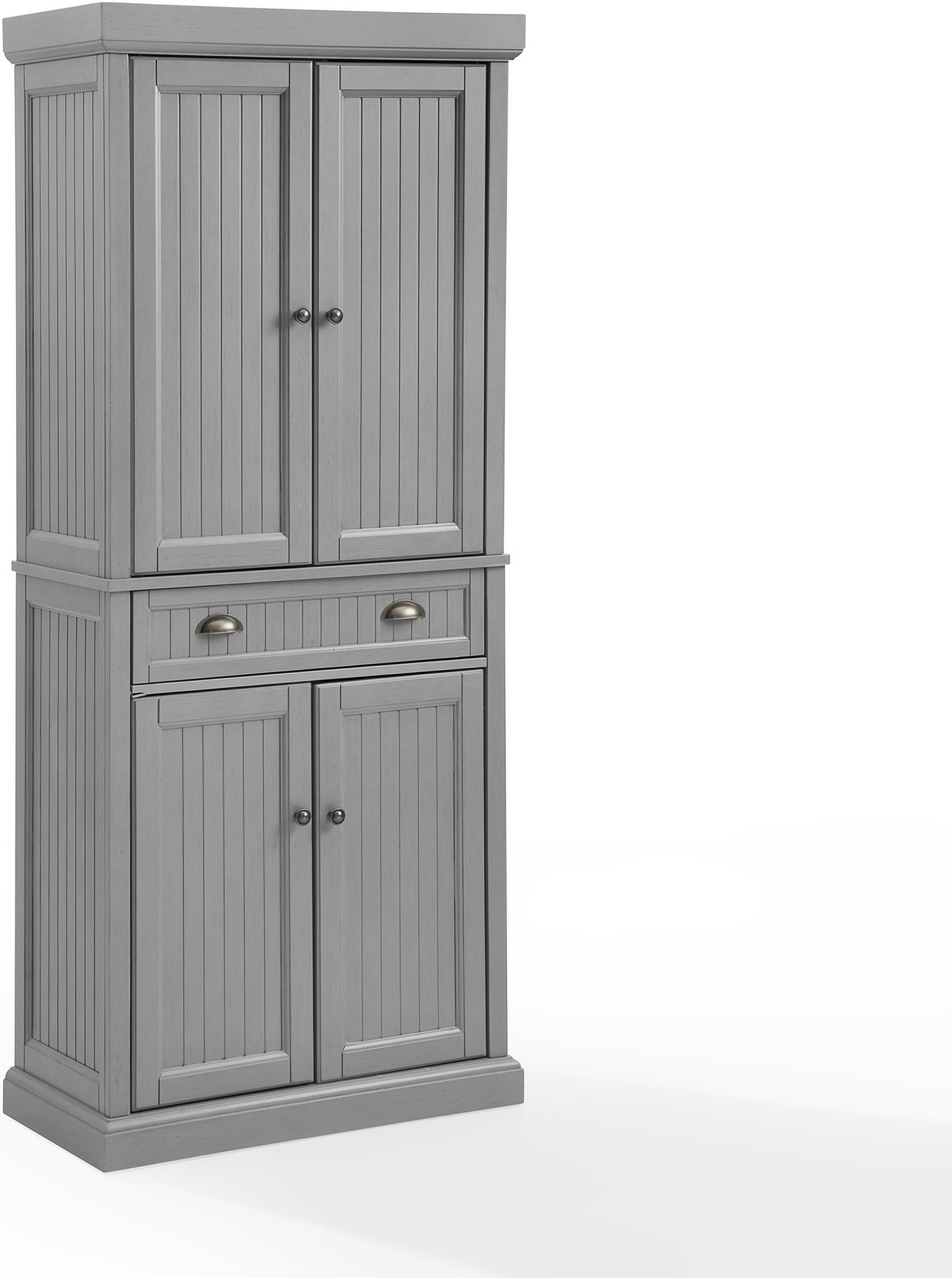 Seaside Kitchen Storage Pantry In Distressed Gray by Crosley Brands ...
