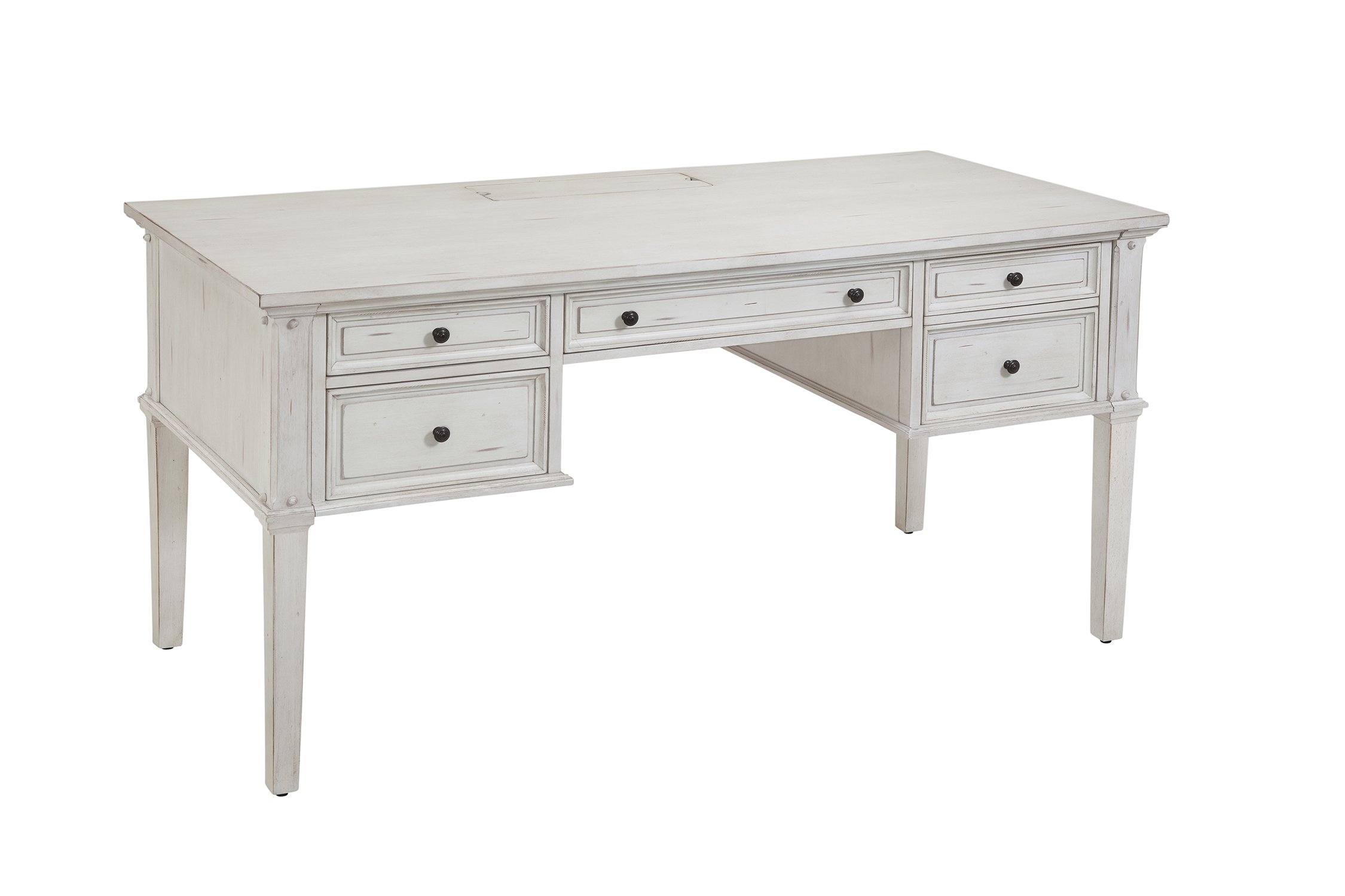 American Woodcrafters Aurora 60 Storage Desk Whitewash