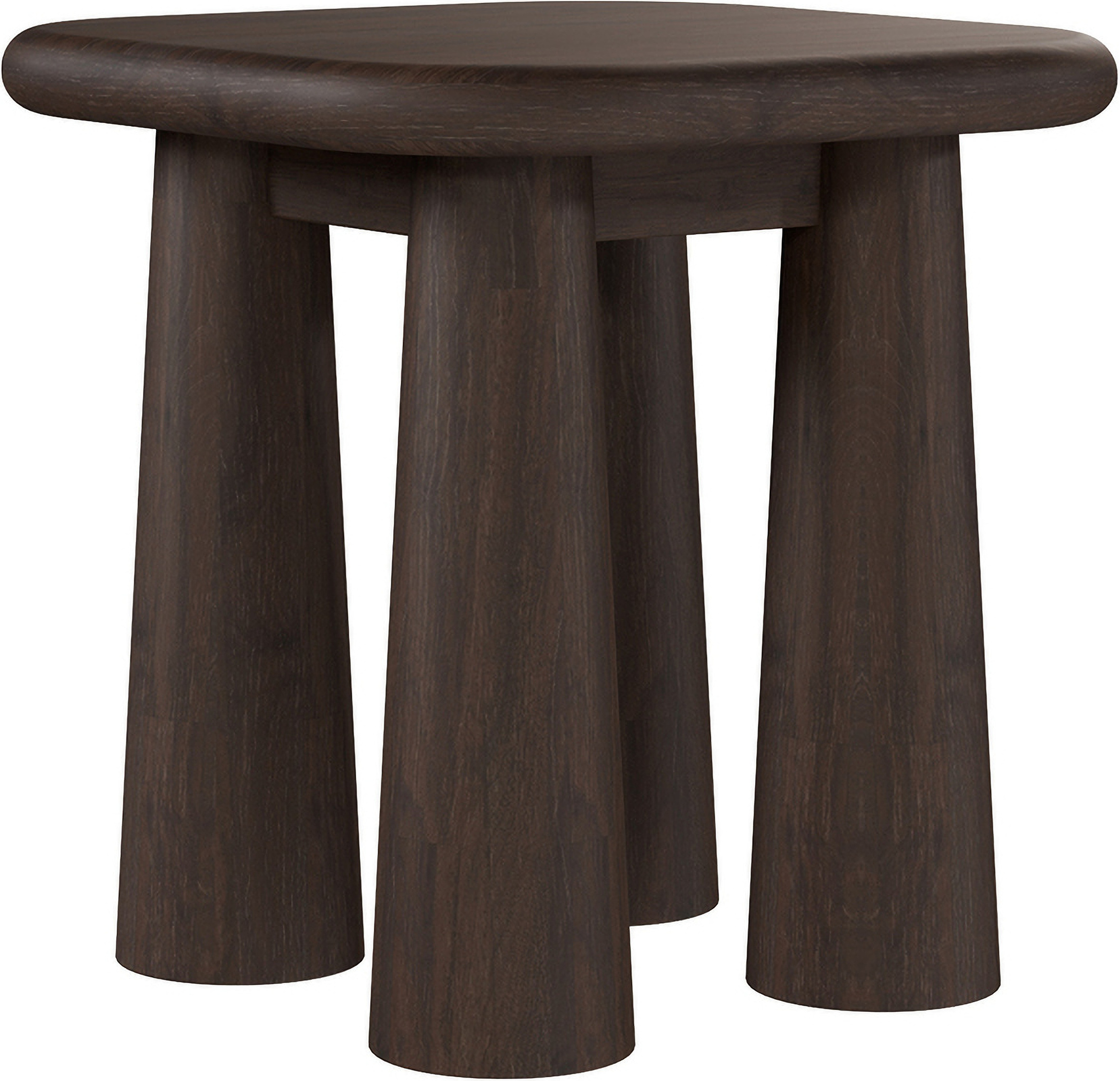 Sequoia Oak Veneer Modern 22 Inch Round End Table In Mocha by Salted ...