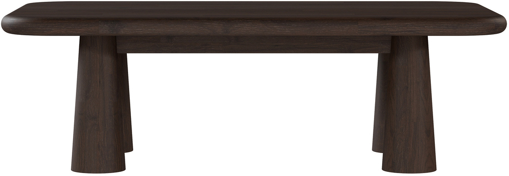 Sequoia Oak Veneer Modern 54 Inch Coffee Table In Mocha by Salted Oak ...