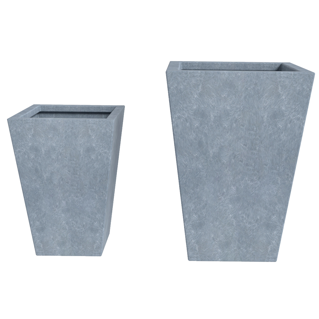 Serene Planter Set In Aged Concrete by LeisureMod | 1StopBedrooms