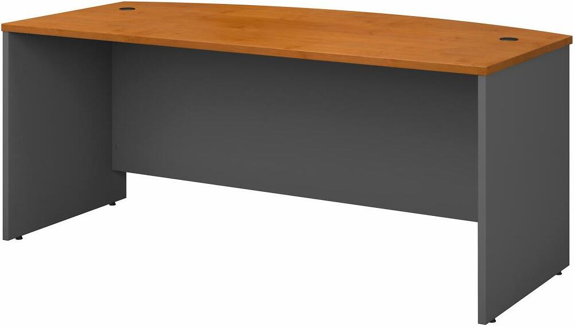 Series C Natural Cherry 72 Inch Bow Front Desk Shell by Bush Furniture ...