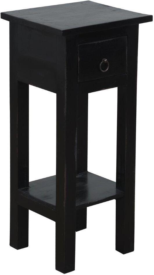 Shabby Chic Cottage Antique Black Narrow Side Table by Sunset Trading ...