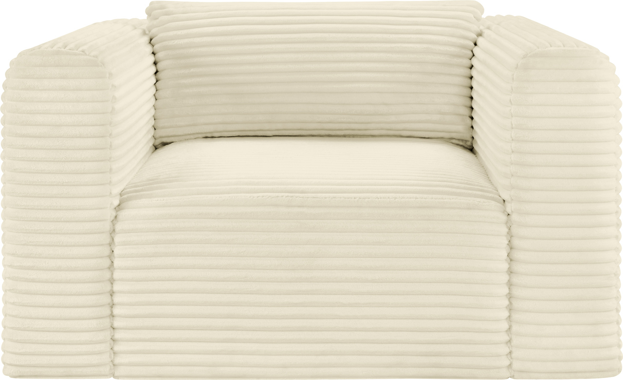 Shaggy Corduroy Performance Fabric Arm Chair In Cream by Meridian ...