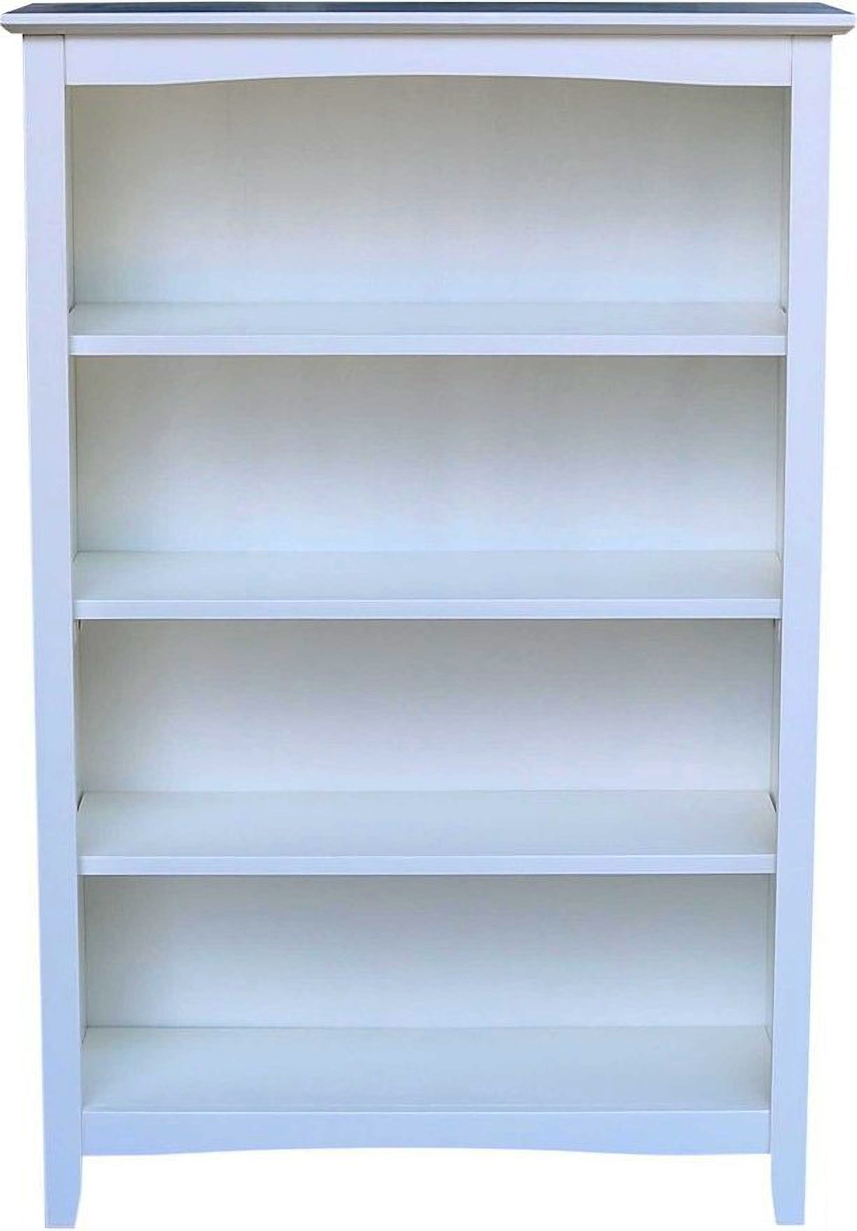 Shaker Solid Wood 48 Inch Bookcase In White by International Concepts ...