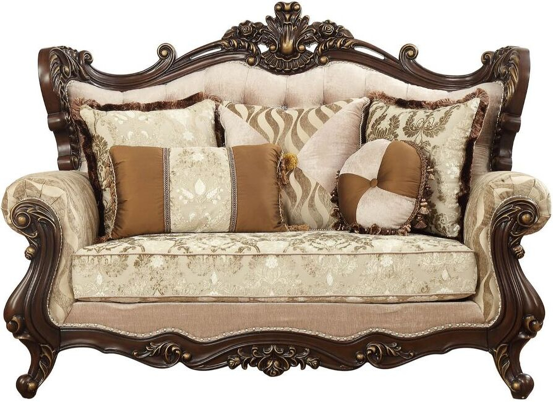 Shalisa Beige Pattern Loveseat by ACME | 1StopBedrooms
