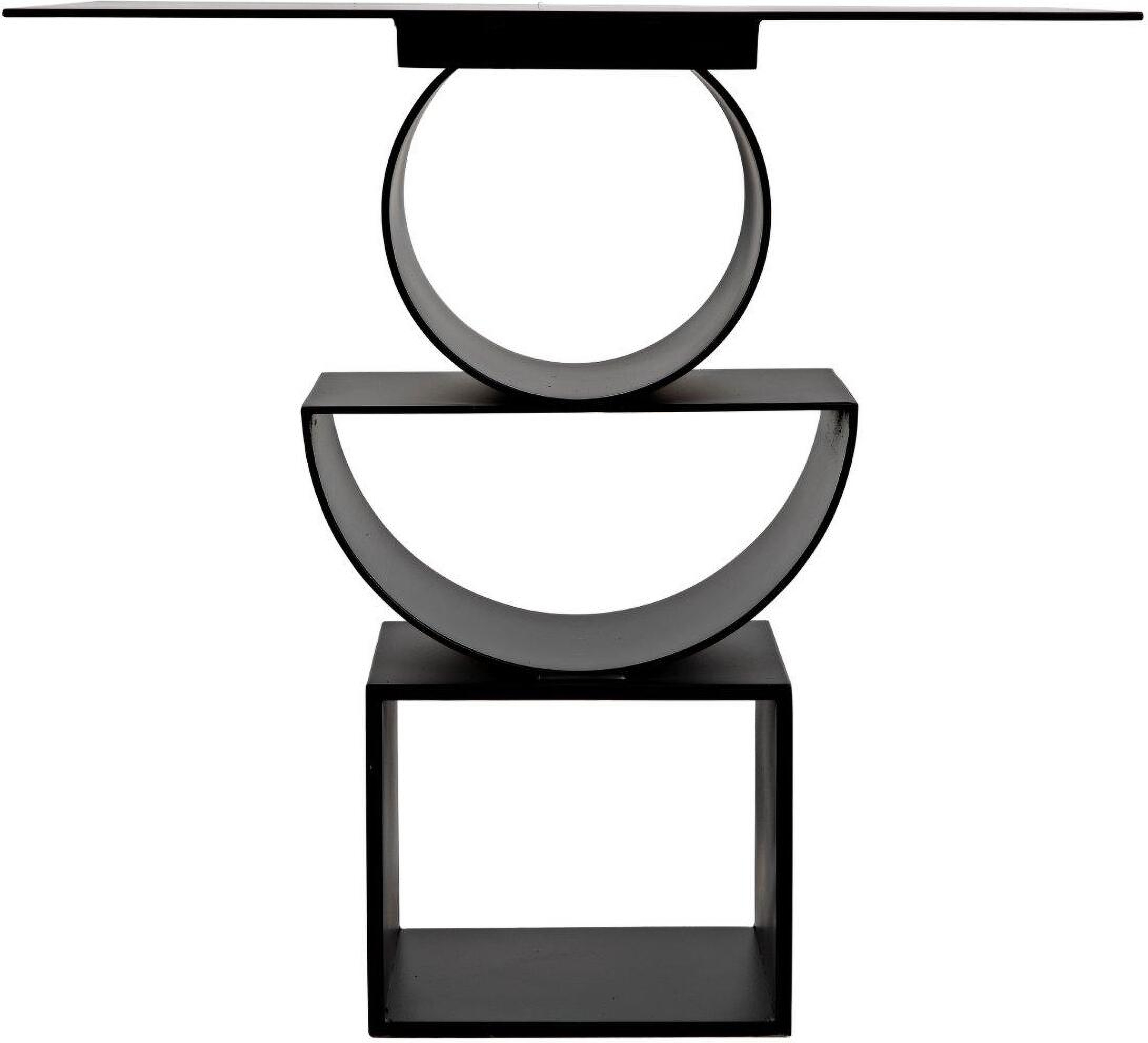 Shape Side Table In Matte Black by Noir | 1StopBedrooms