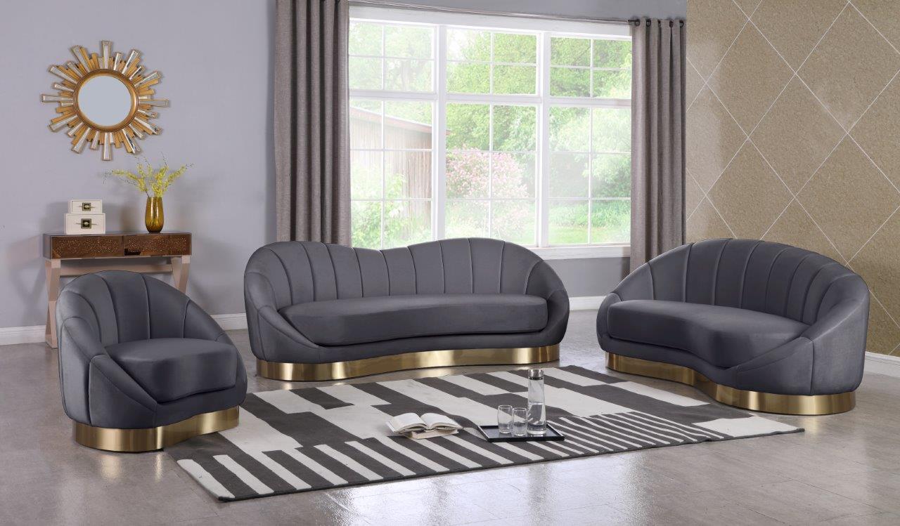 Shelly Living Room Set In Grey by Meridian | 1StopBedrooms