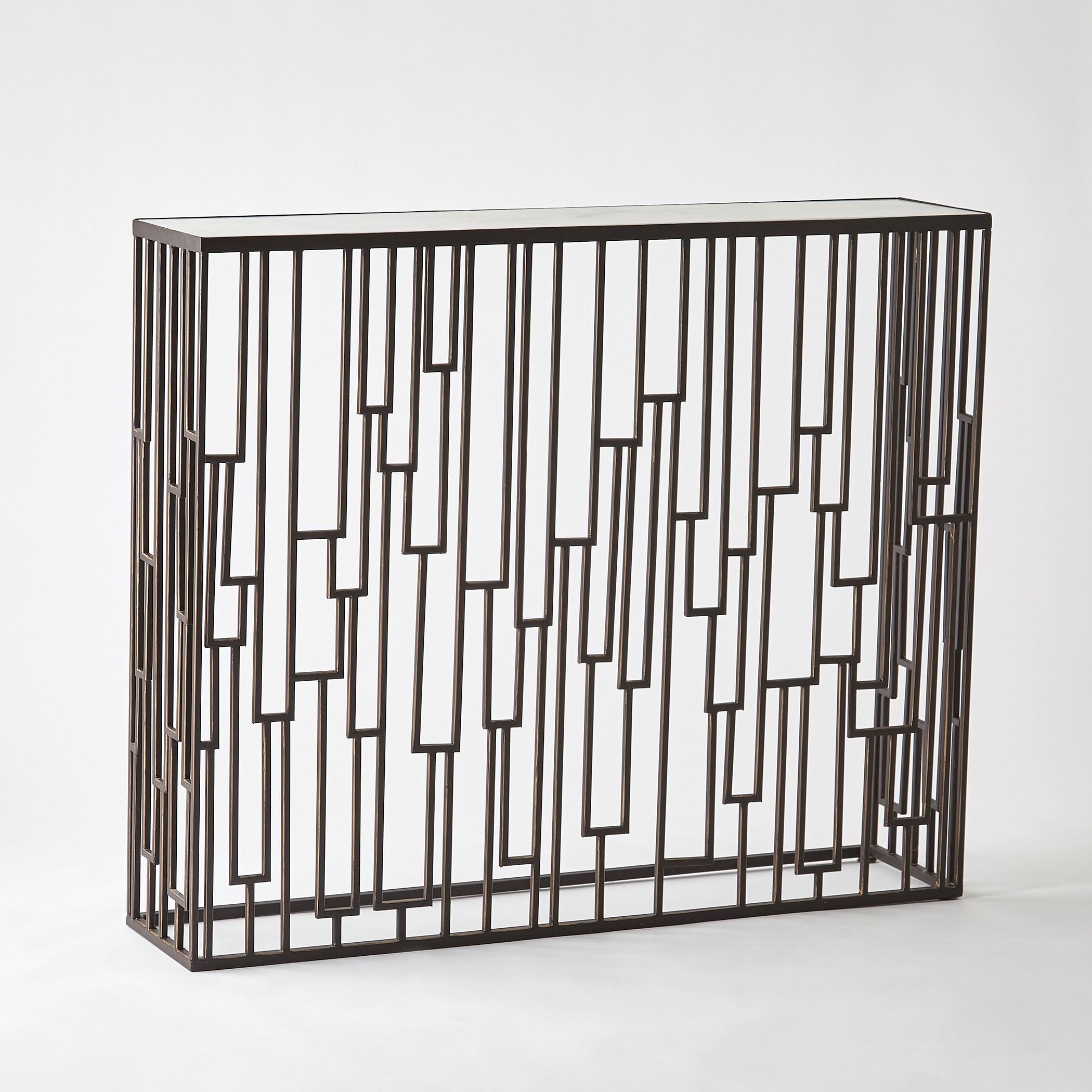 Shingle Hall Console In Bronze by Global Views | 1StopBedrooms