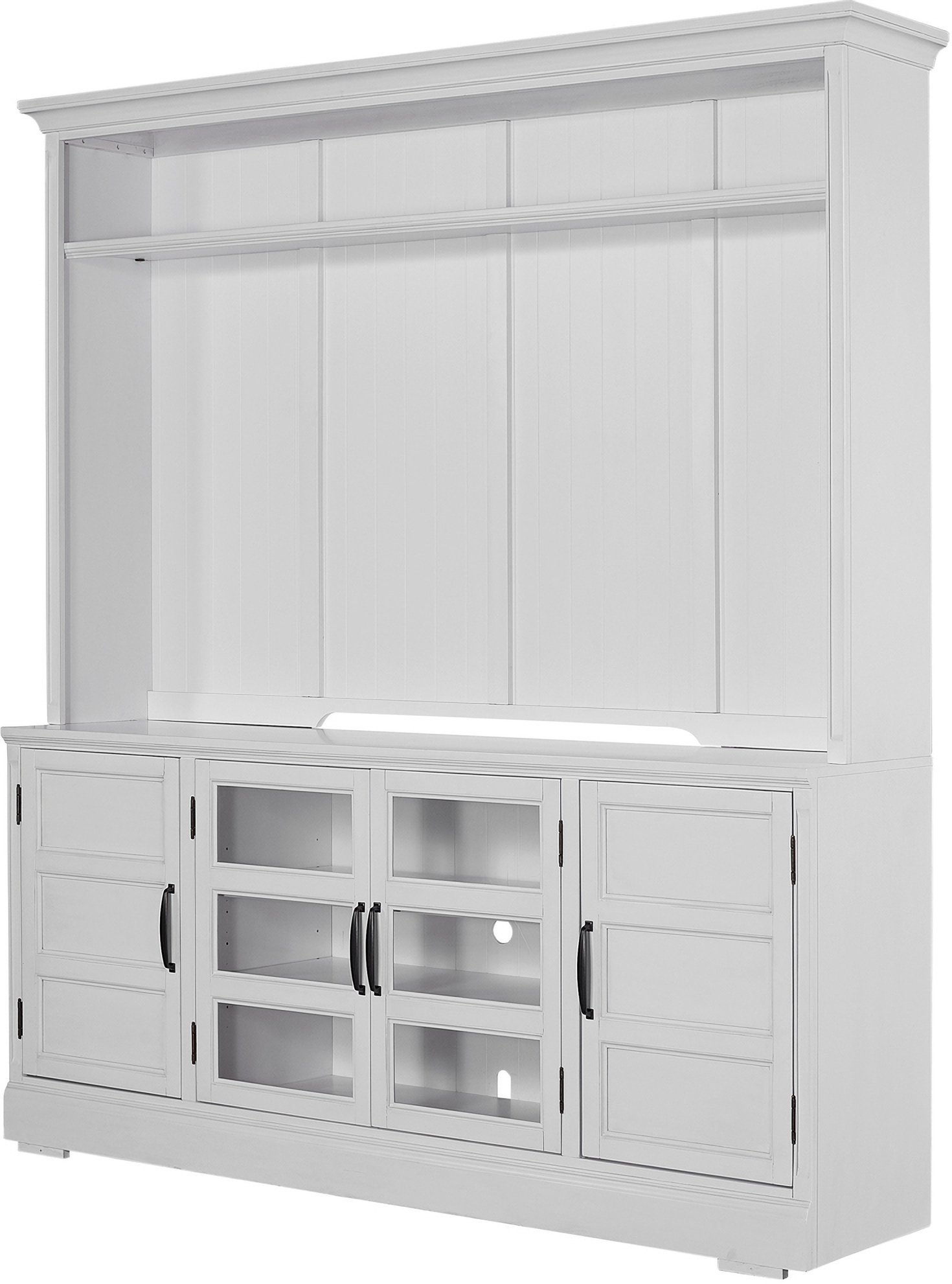 Shoreham 76 Inch TV Console With Hutch In White by Parker House ...