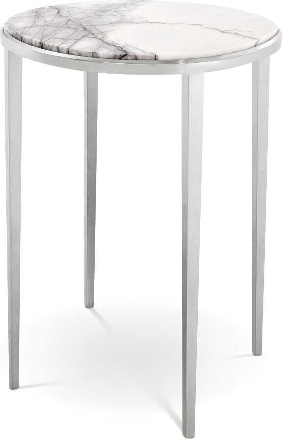 Side Table Fredo Nickel Finish - 1StopBedrooms