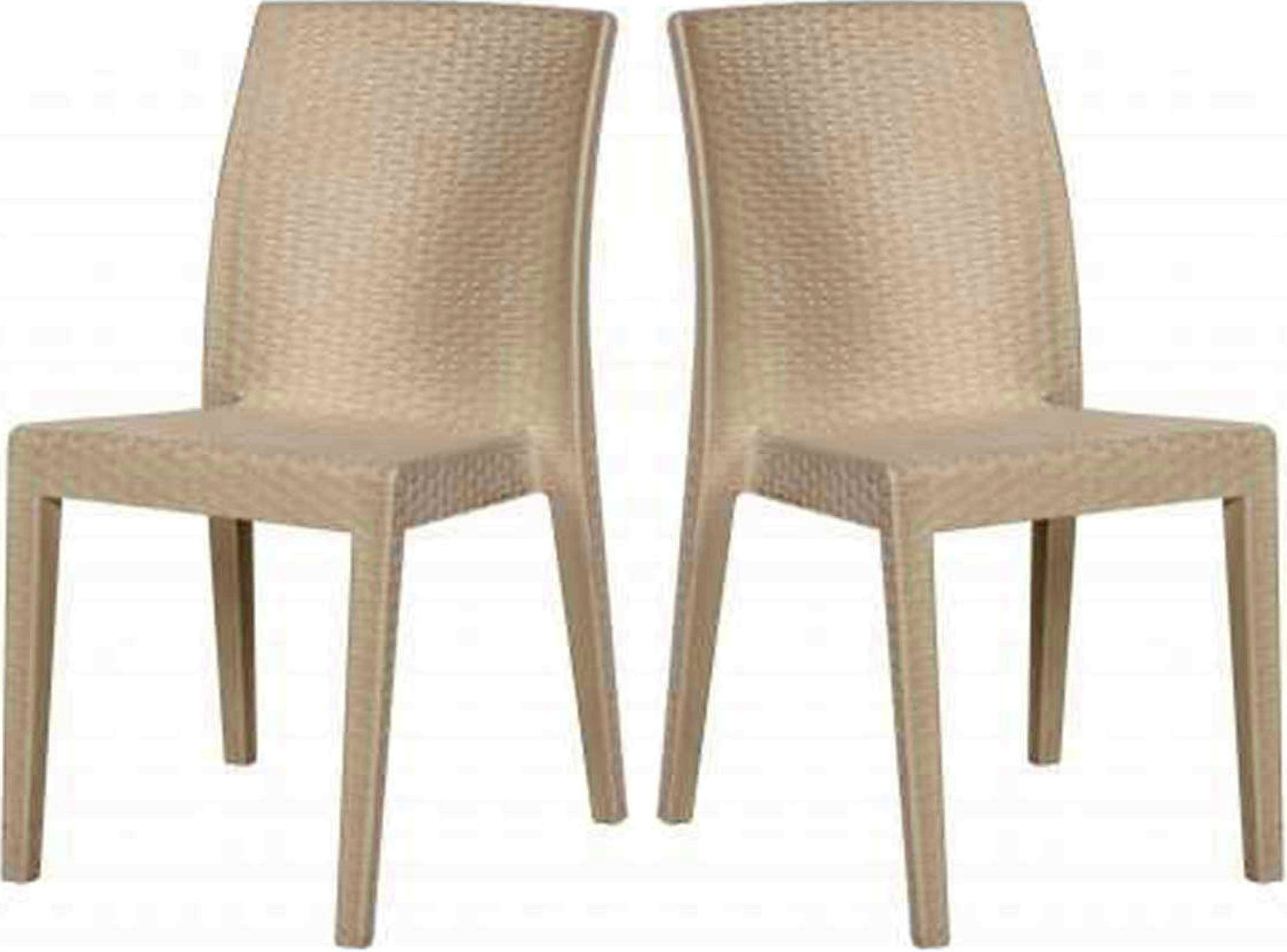 Siena Set of 2 Stackable Side Chair In White by Rainbow Outdoor | 1StopBedrooms