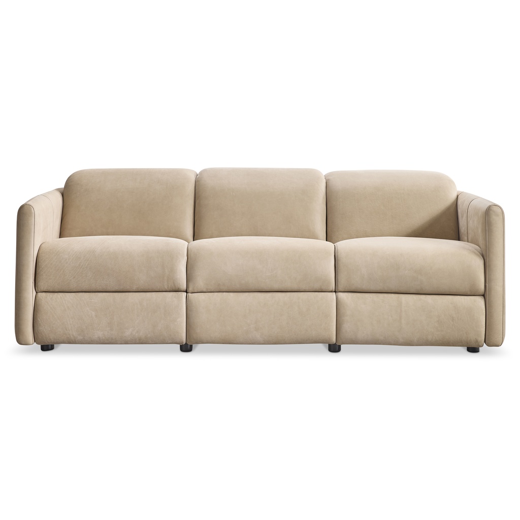 Sierra Leather Power Motion Sofa In Beige and Tan by Bernhardt ...