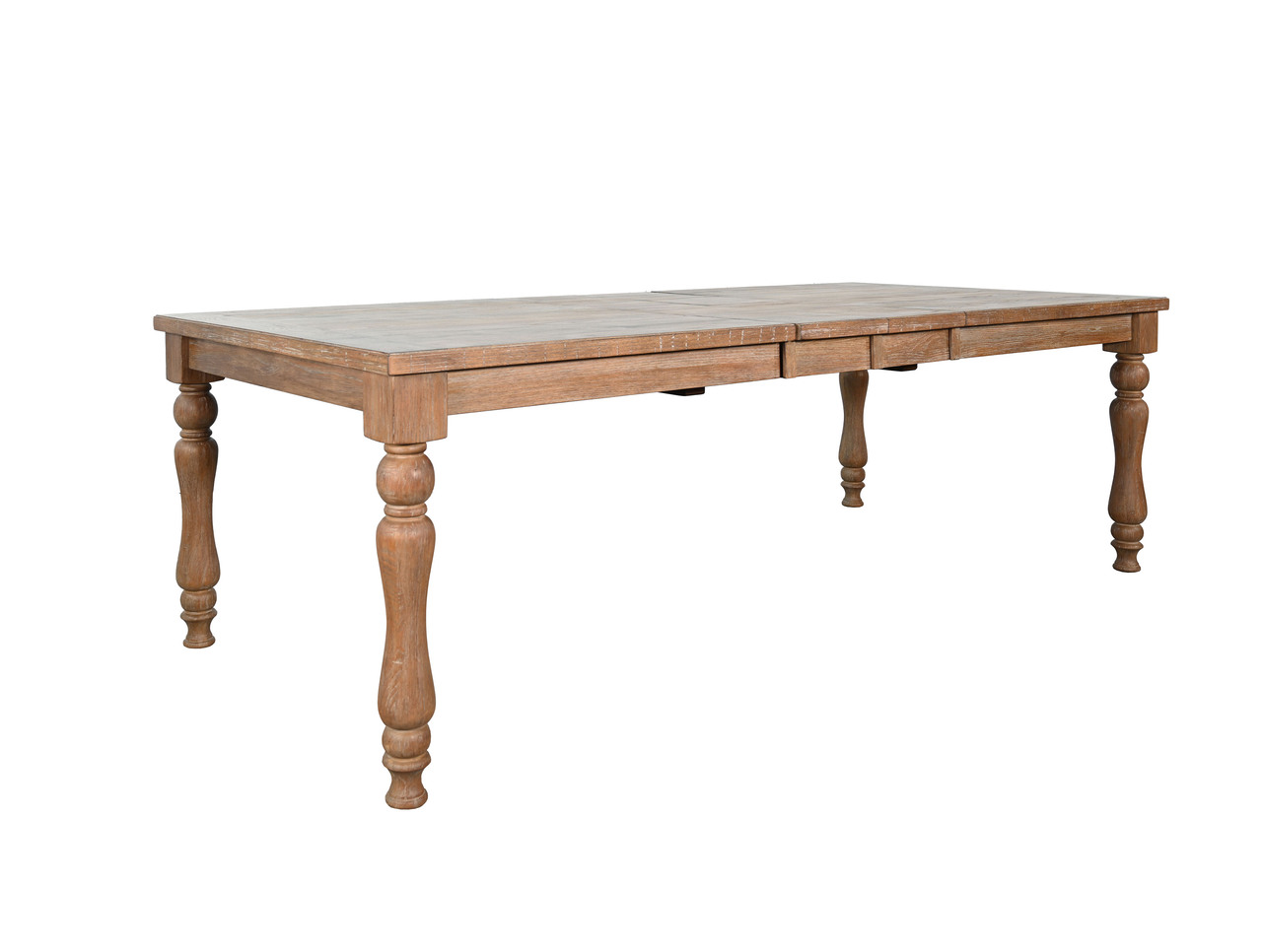 Sierra Rectangular Extension Dining Table with Turned Legs In Amber by ...