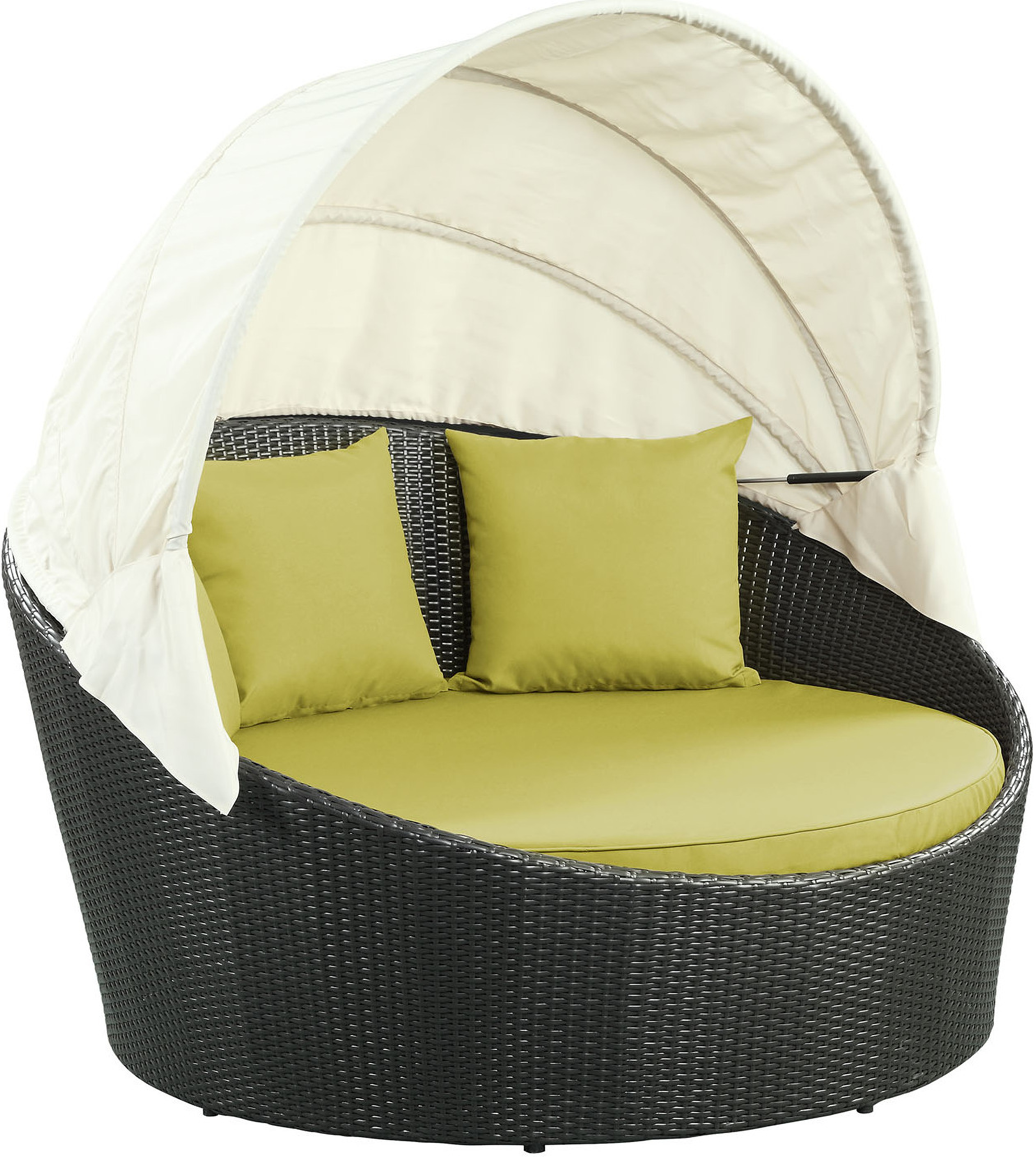 Siesta Espresso Peridot Canopy Outdoor Patio Daybed EEI-642-EXP-PER by ...