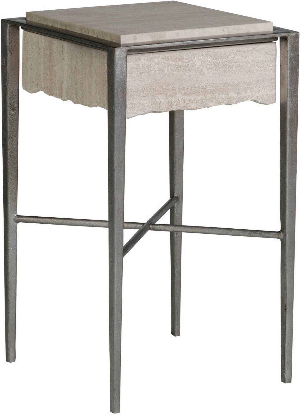 Signature Designs Everest Square Spot Table In Silver Leaf by Artistica ...