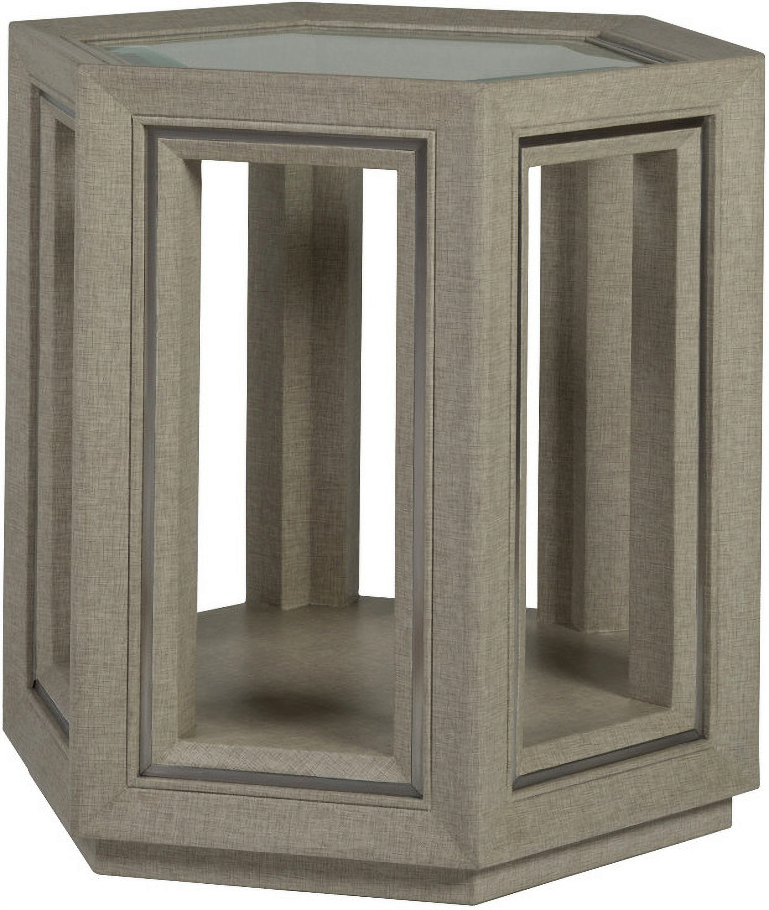 Signature Designs Zeitgeist Hexagonal End Table In Antique Linen by ...