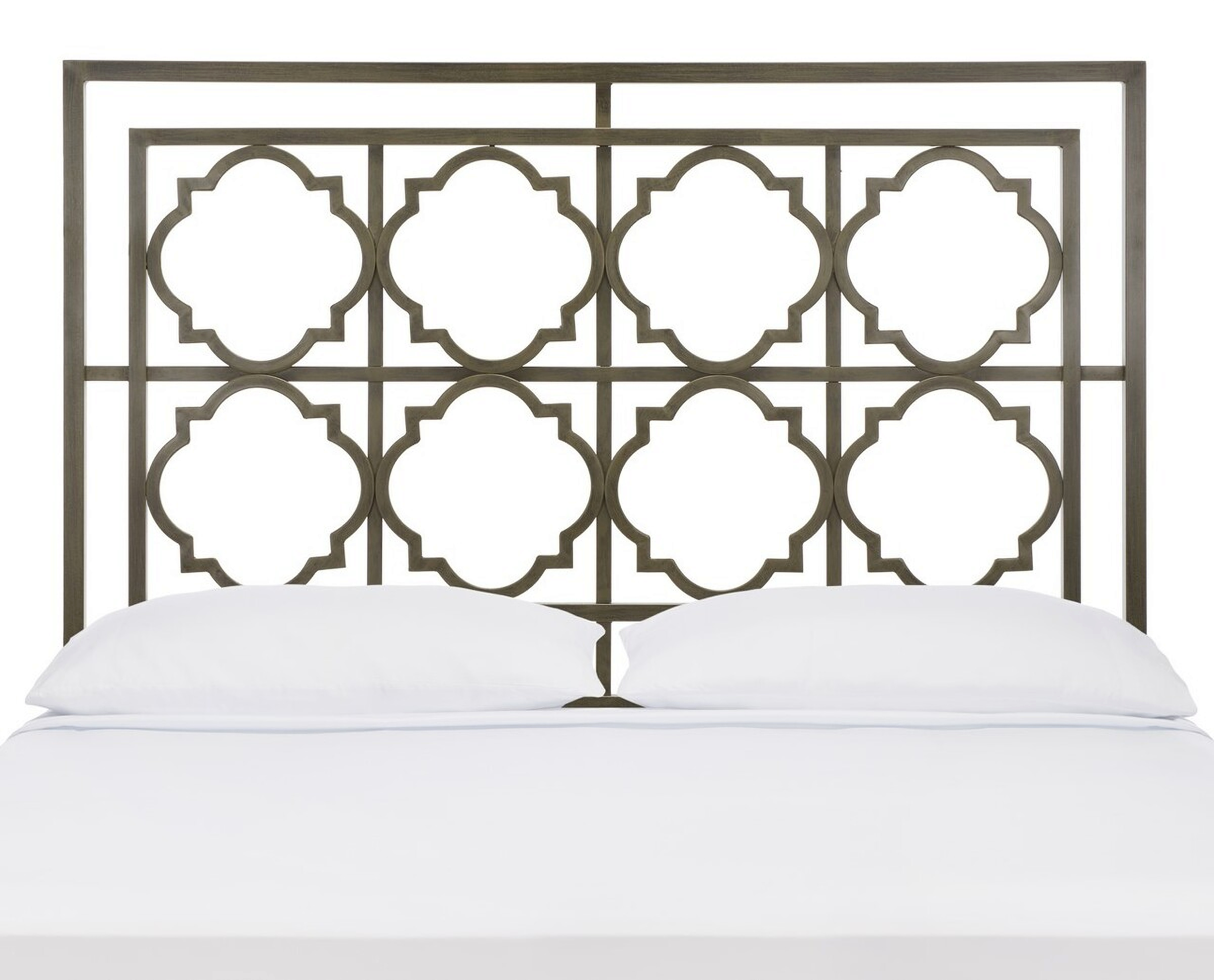 Silver metal headboard king store