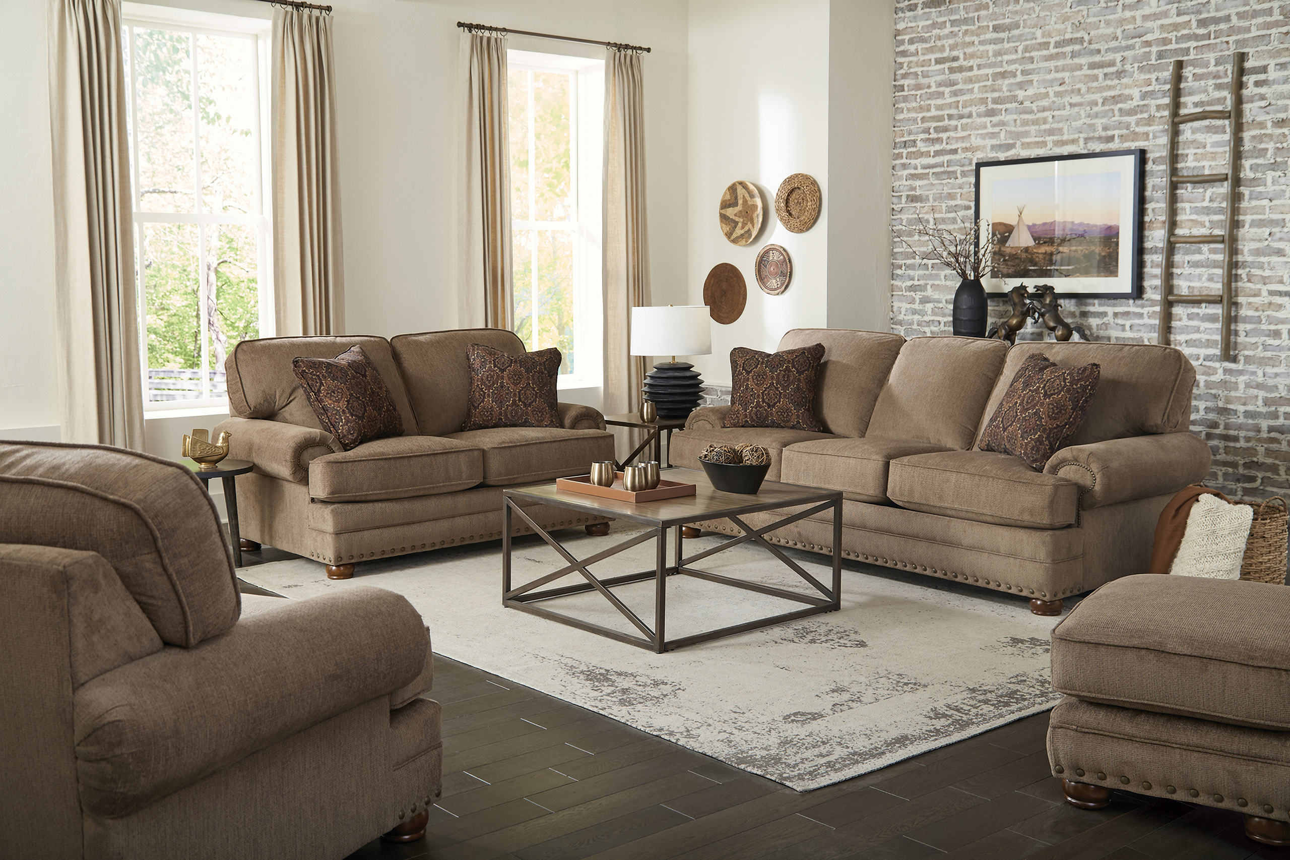 Singletary Java 94 Inch Living Room Set by Jackson | 1StopBedrooms