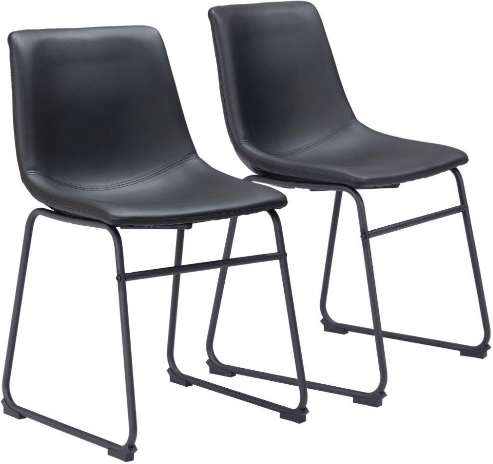 Smart Dining Chair Set of 2 In Black by Zuo Modern | 1StopBedrooms