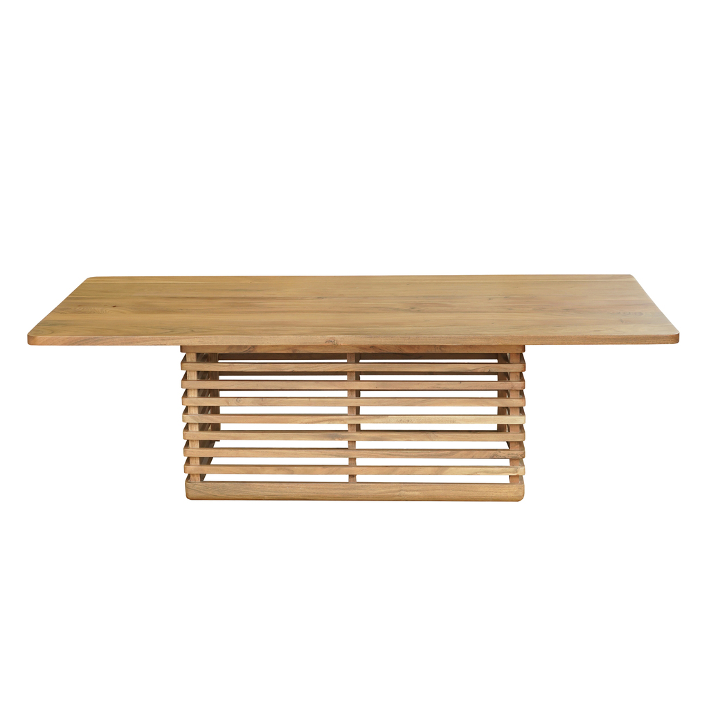 Snappo Solid Hand-Made Wood Rectangle Coffee Table In Light Brown by ...