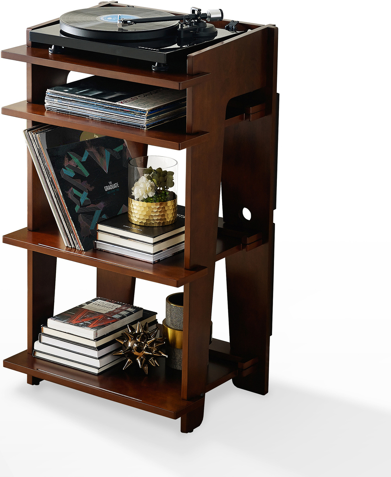 Soho Record Player Stand In Mahogany by Crosley Brands | 1StopBedrooms