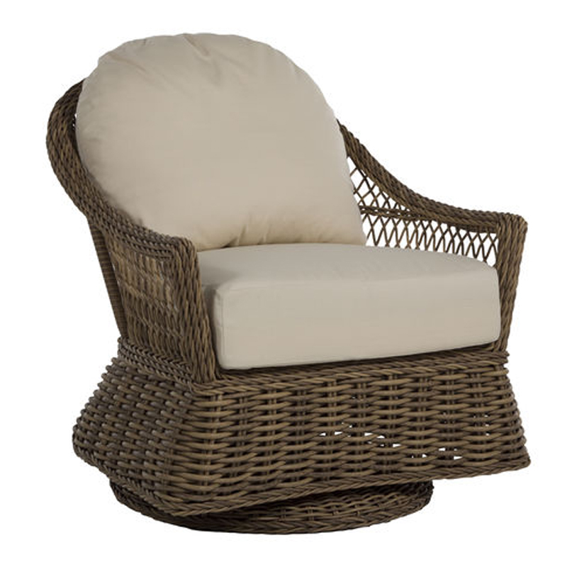 Soho Woven Swivel Glider In Avila Navy by Summer Classics | 1StopBedrooms