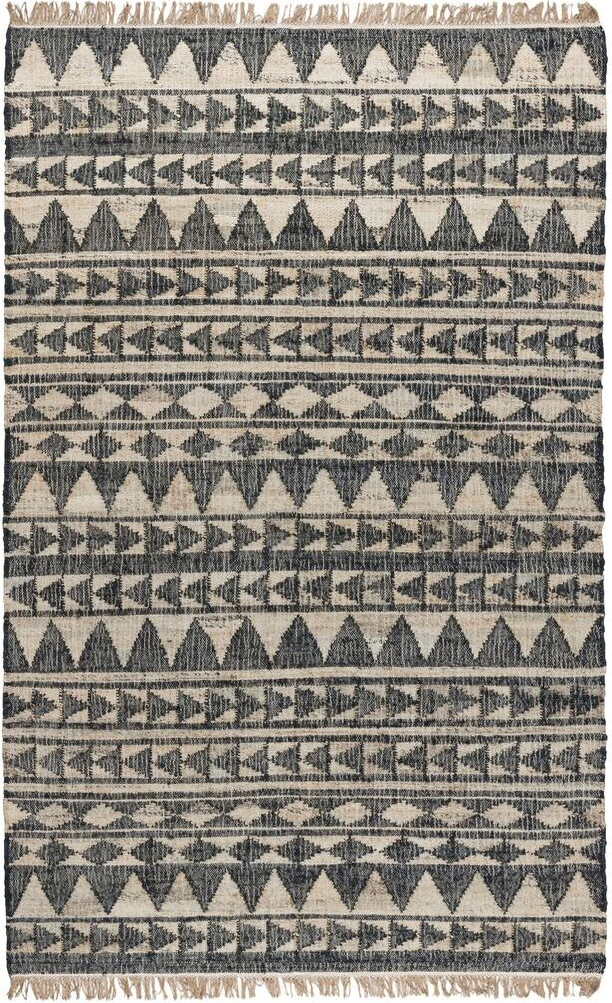 Solana 2.6x8 Rug In Distressed Black Natural by Classic Home ...