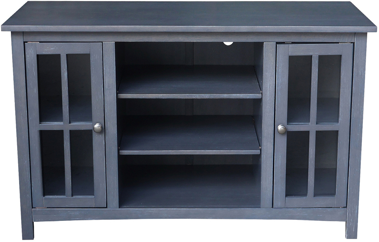 Solid Wood 48 Inch Entertainment/TV Stand with 2 Doors In Antique ...