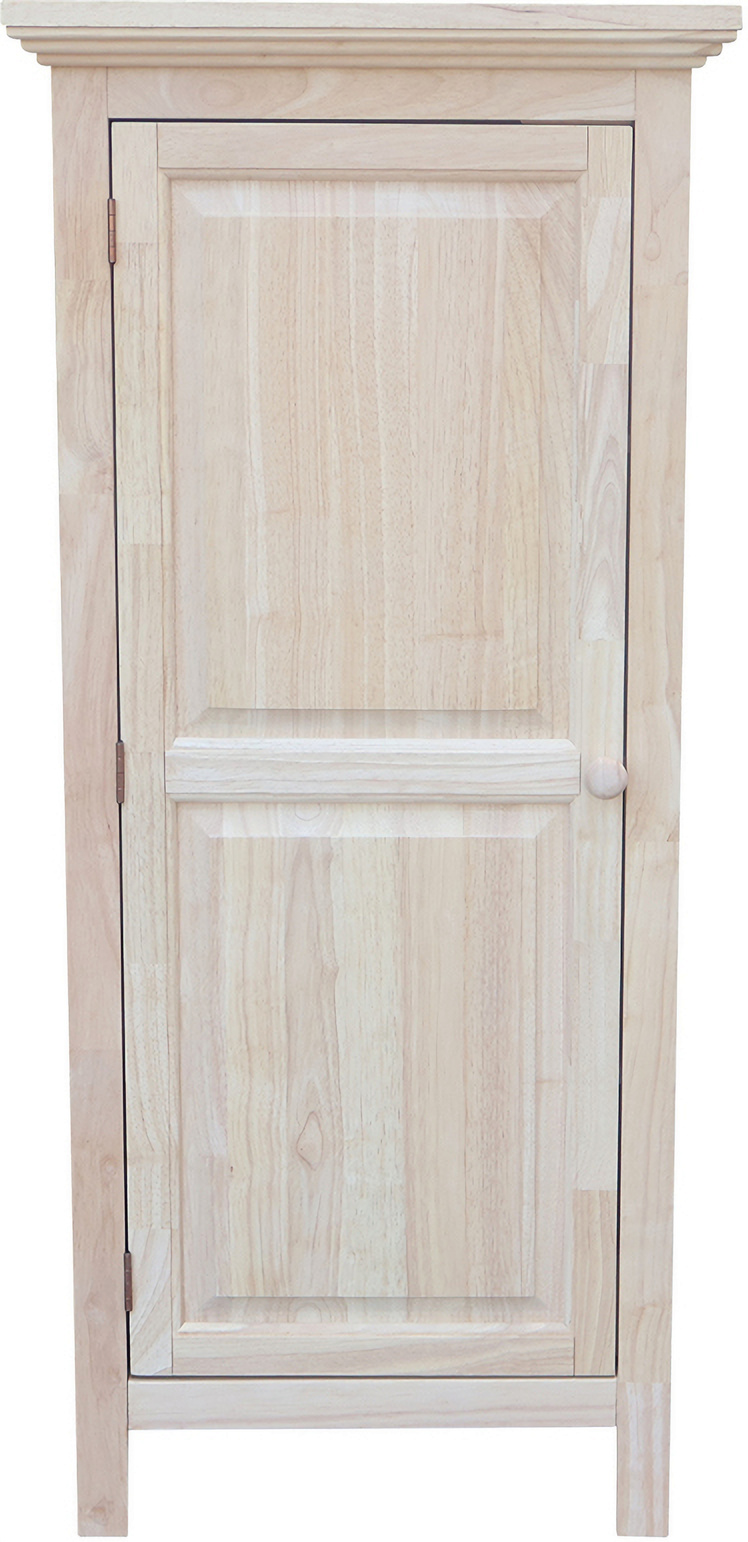 Solid Wood 51 Inch Single Jelly Cabinet In Unfinished by International ...