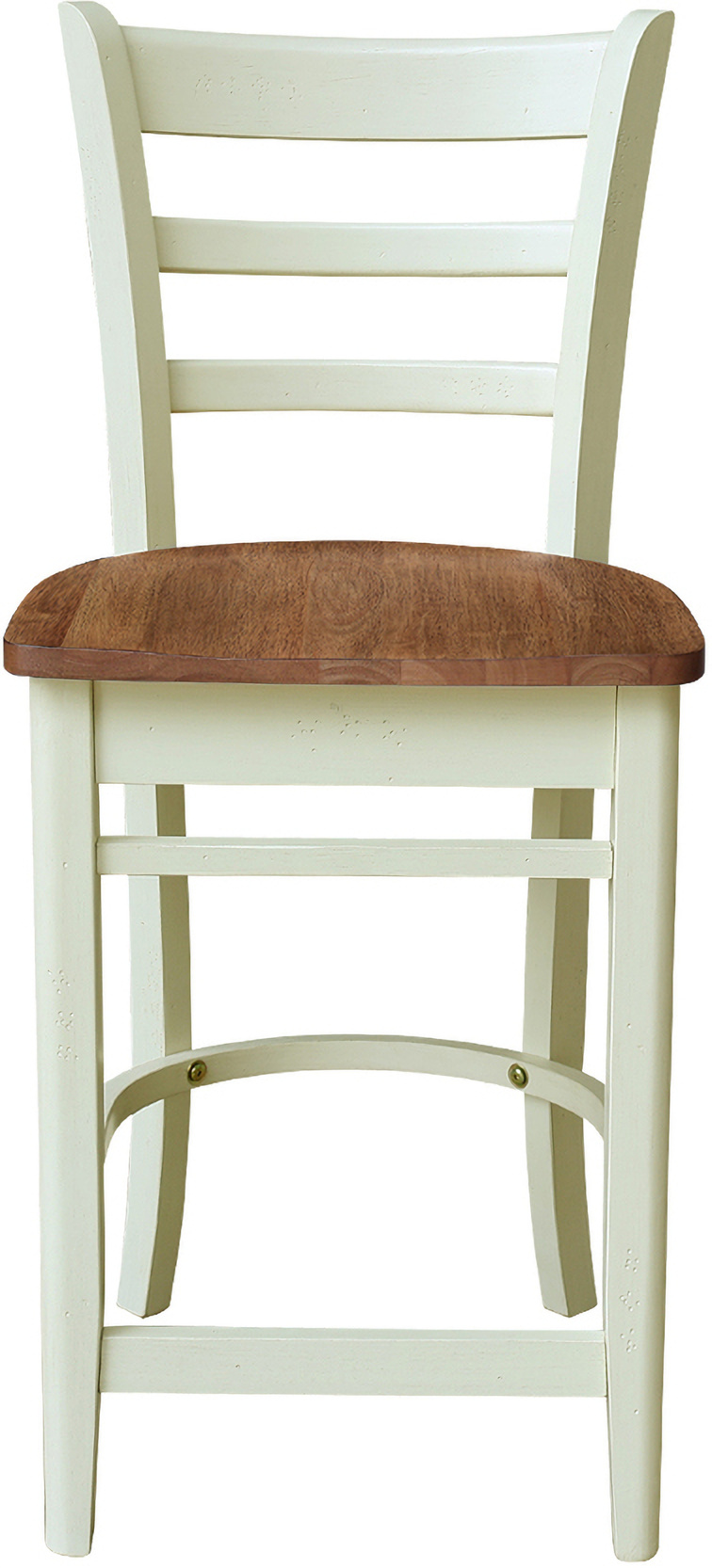 Solid Wood Emily 24 Inch Counter Height Dining Stool In Hickory and ...