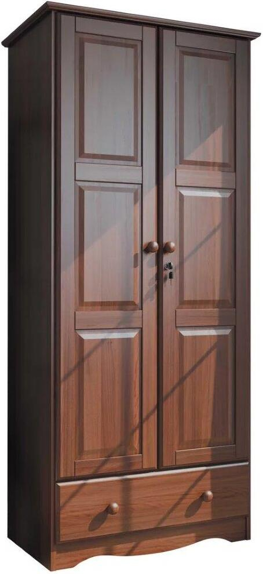 Solid Wood Flexible Wardrobe In Mocha by Palace Imports | 1StopBedrooms