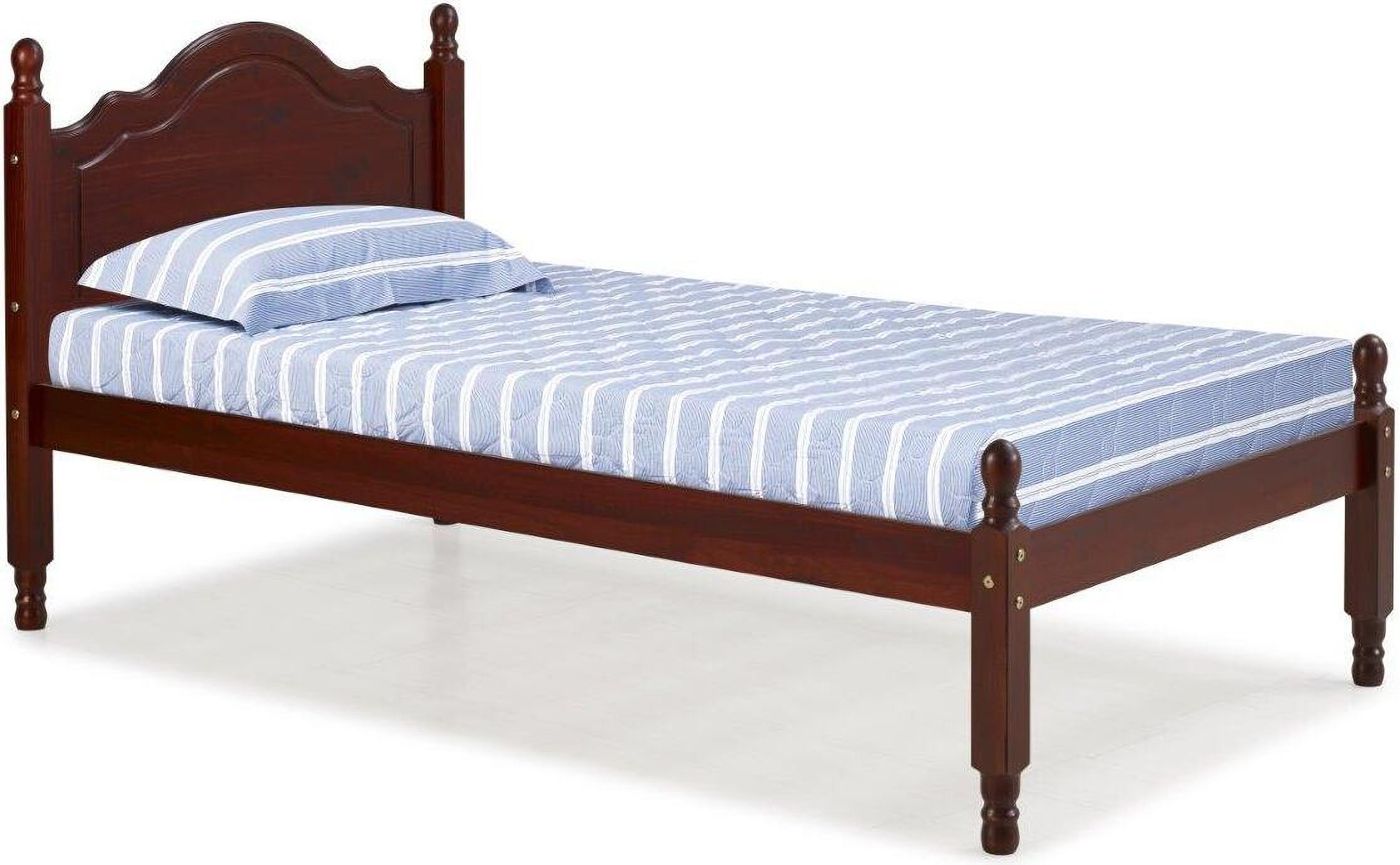 Solid Wood Reston Twin Bed In Mahogany 1StopBedrooms