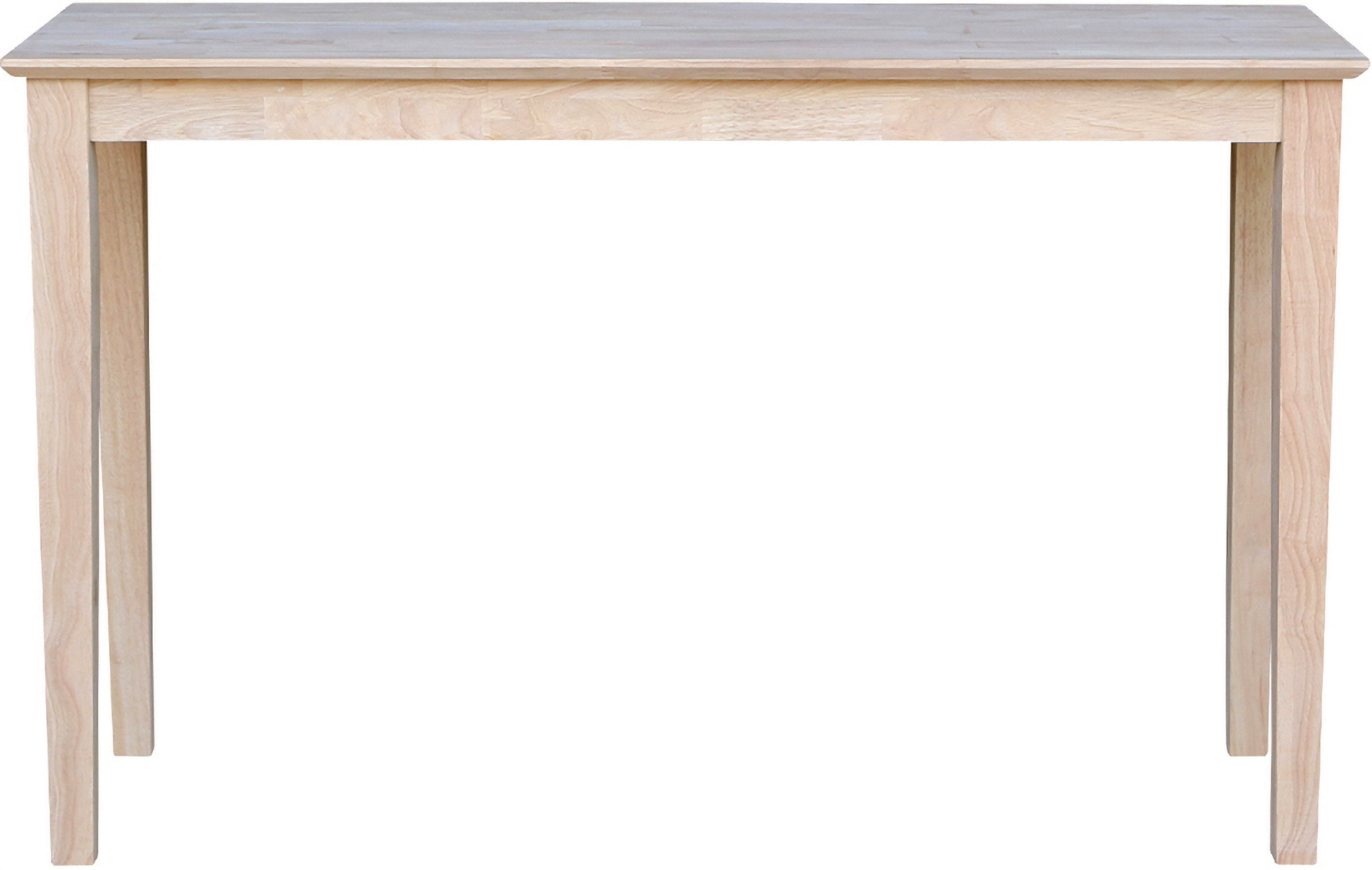 Solid Wood Shaker Console Table In Unfinished by International Concepts ...