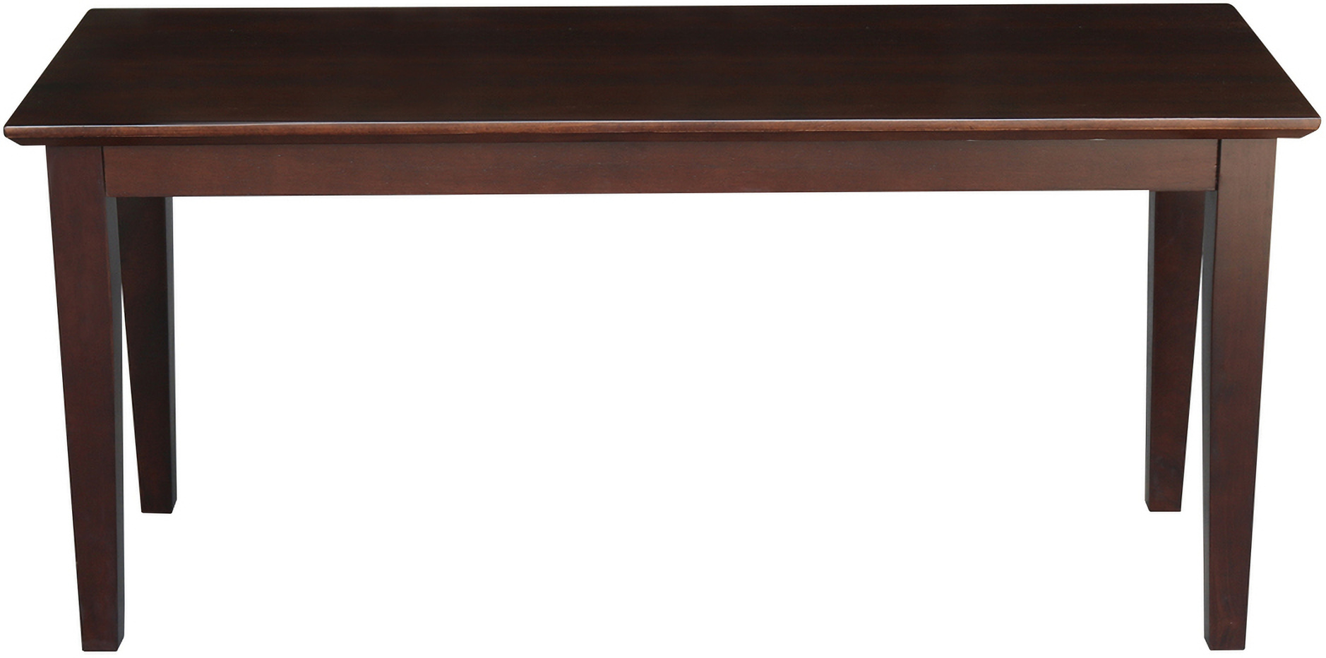 Solid Wood Shaker Style Accent Bench In Rich Mocha by International ...