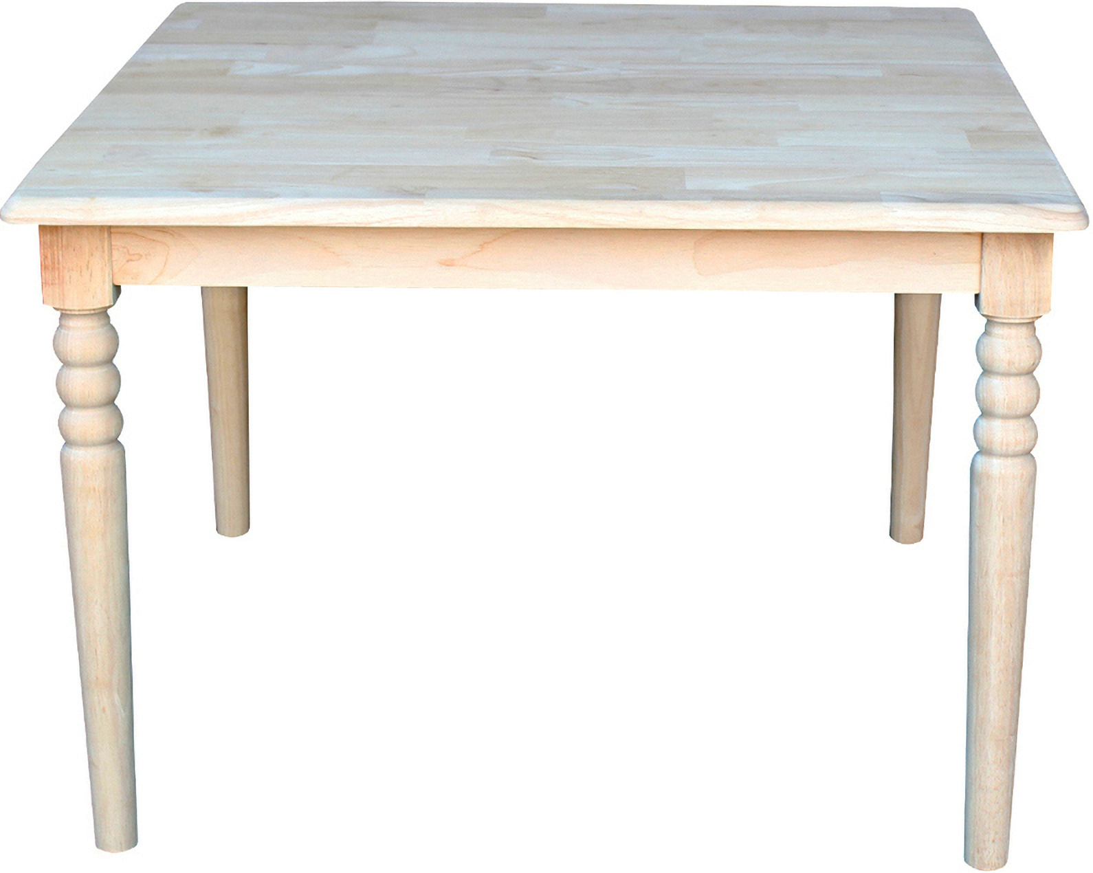 Solid Wood Square Juvenile Table In Unfinished by International ...