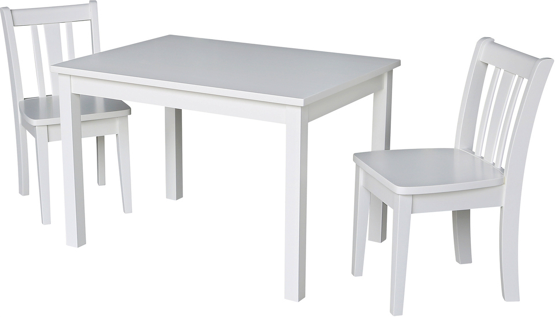 Solid Wood Table with 2 San Remo Juvenile Chairs In White by ...