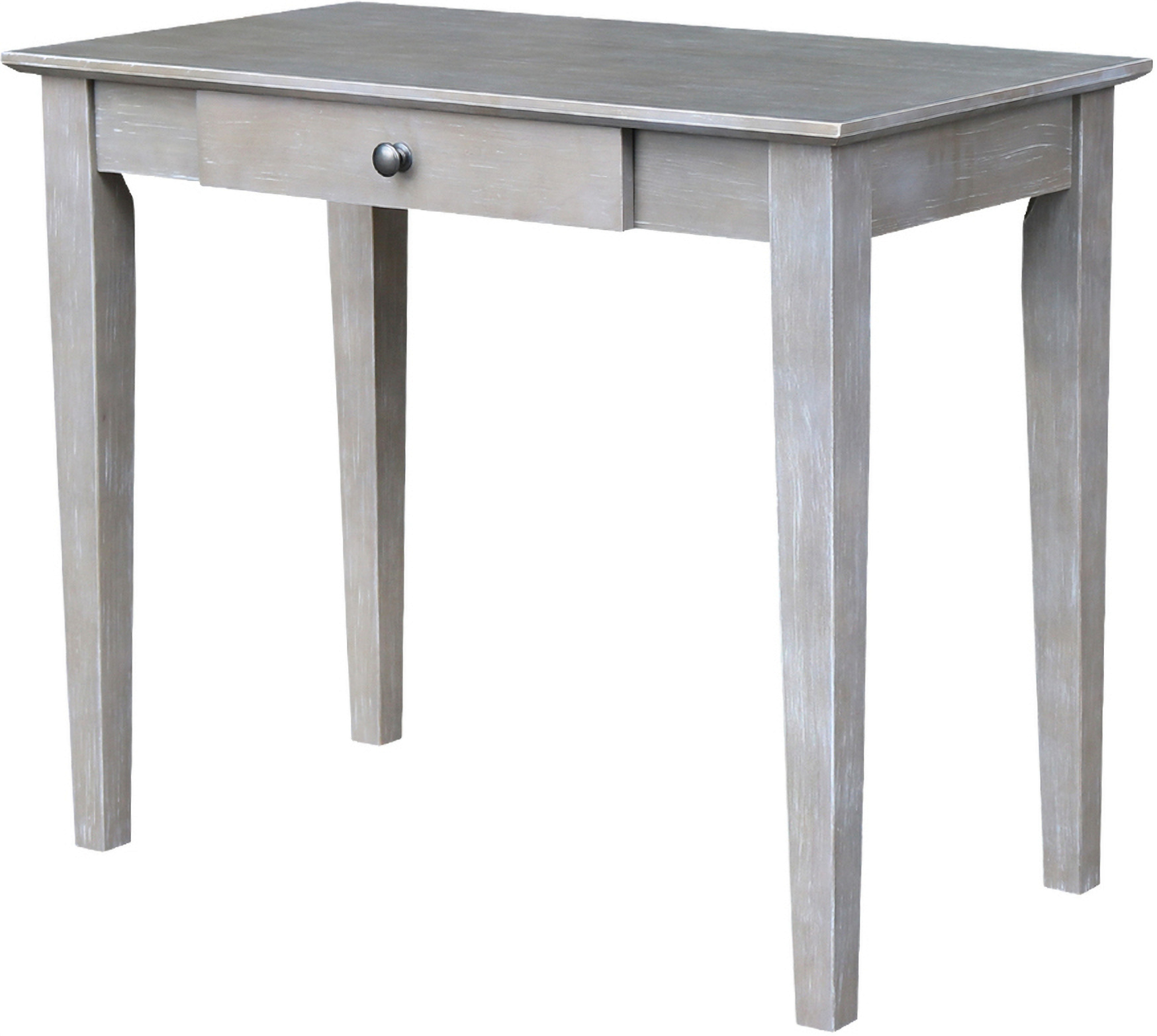 Solid Wood Writing Table In Washed Gray Taupe by International Concepts ...
