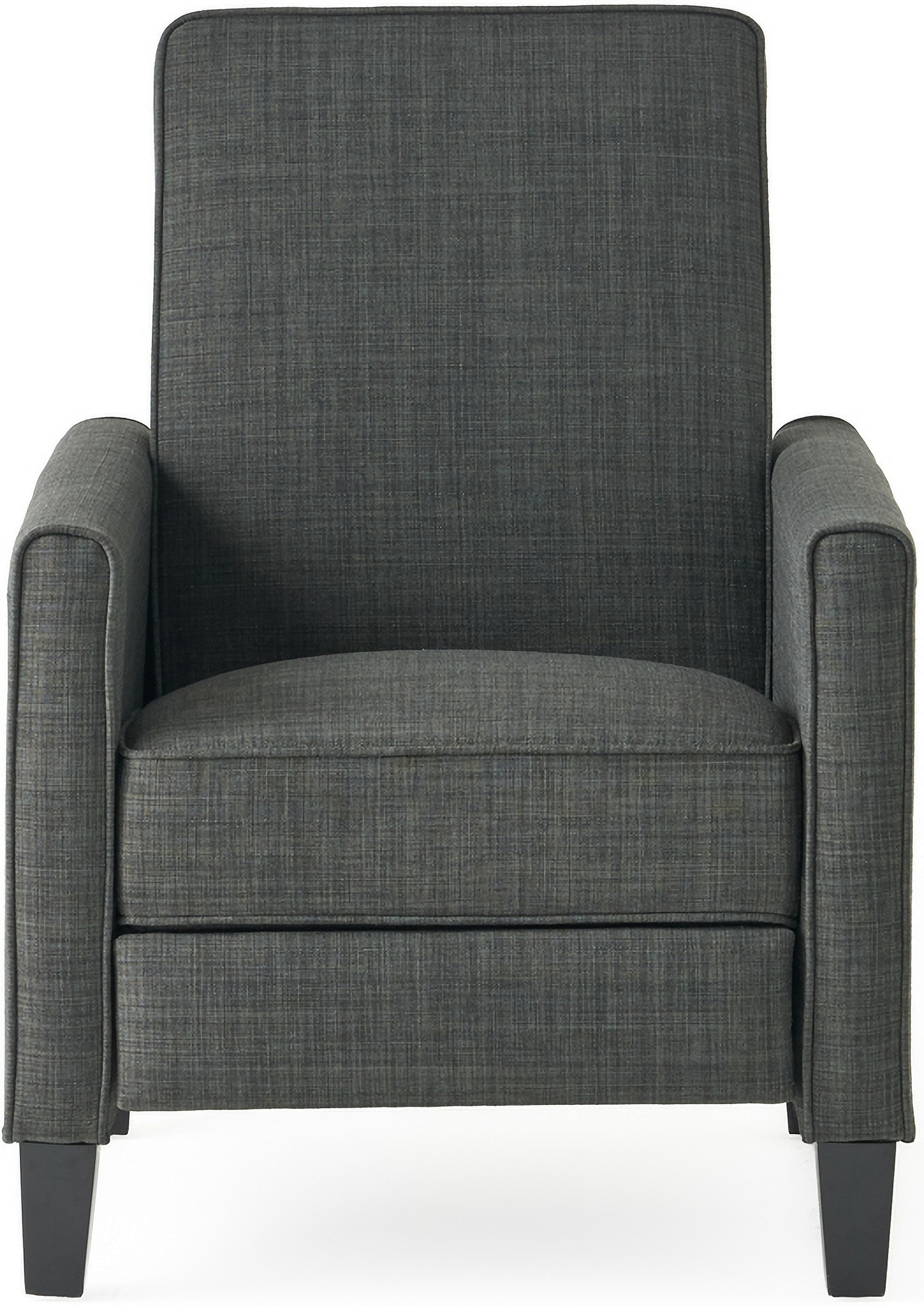 Solstice Push Back Chair with Durable Linen Upholstery In Dark Grey by ...
