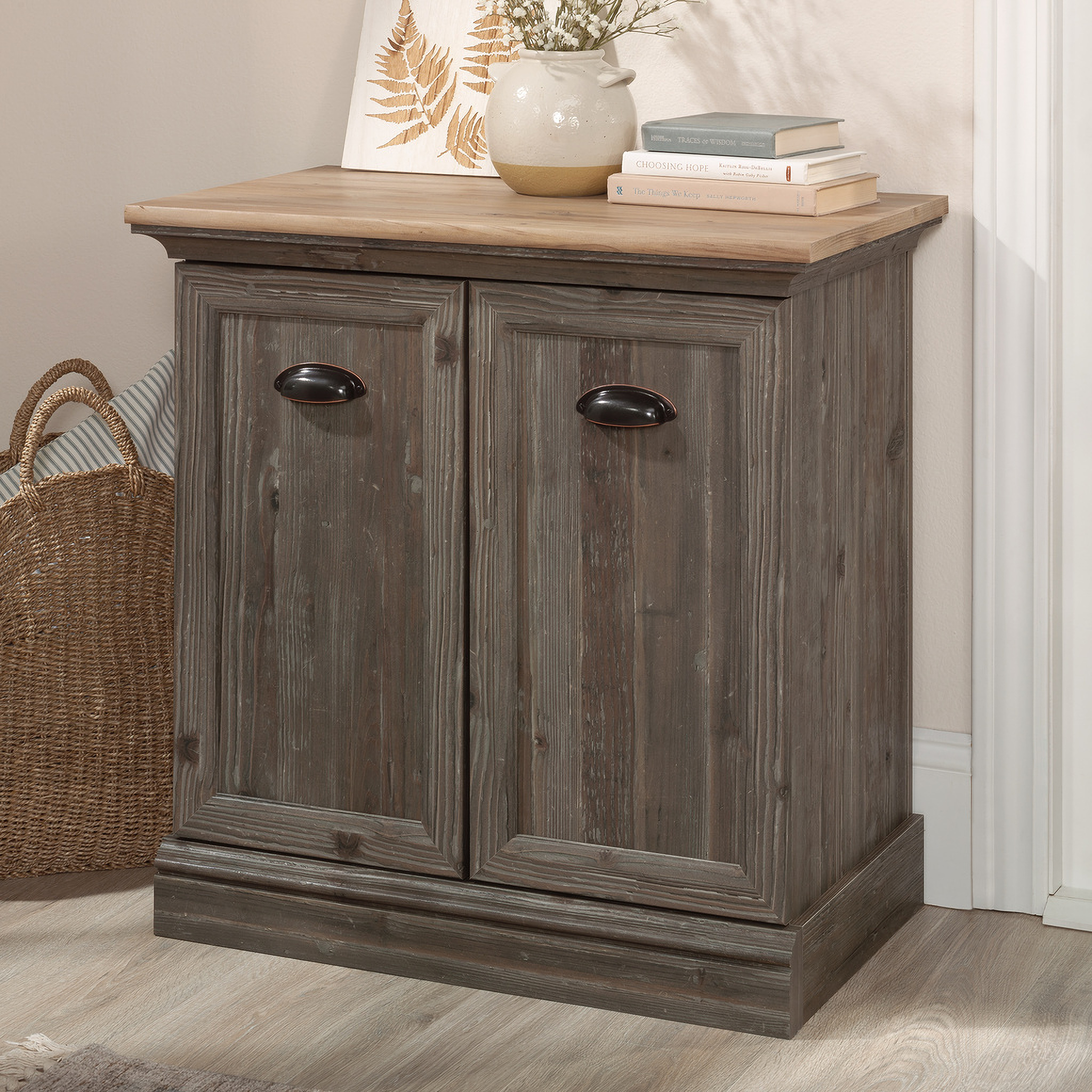 Sonnet Springs Utility Stand In Pebble Pine by Sauder | 1StopBedrooms
