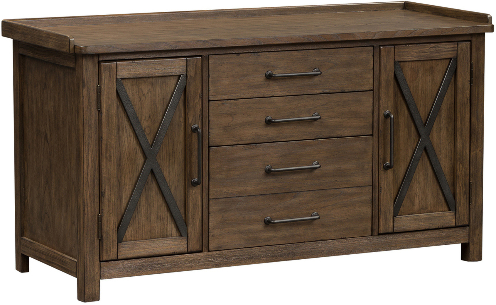Sonoma Road Weather Beaten Bark Small Credenza by Liberty | 1StopBedrooms