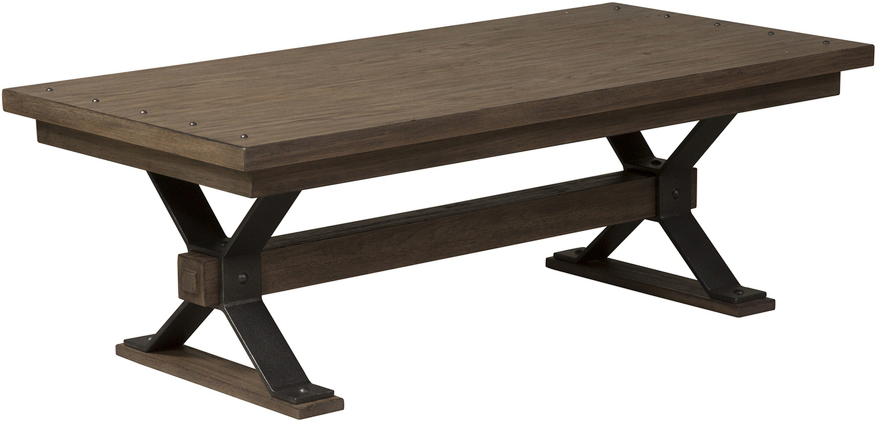 Sonoma Road Weathered Beaten Bark Rectangular Cocktail Table by Liberty ...