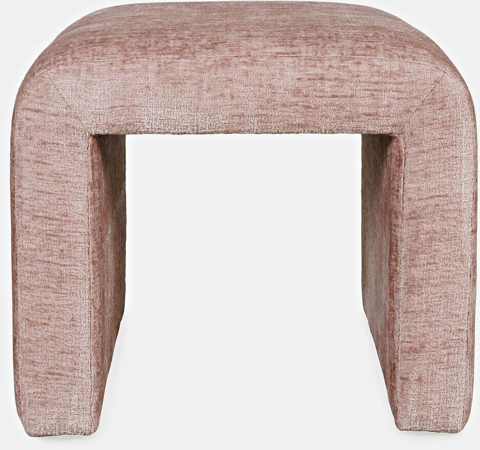 Sophia Curved Upholstered Waterfall Jacquard Petite Ottoman Bench Set ...