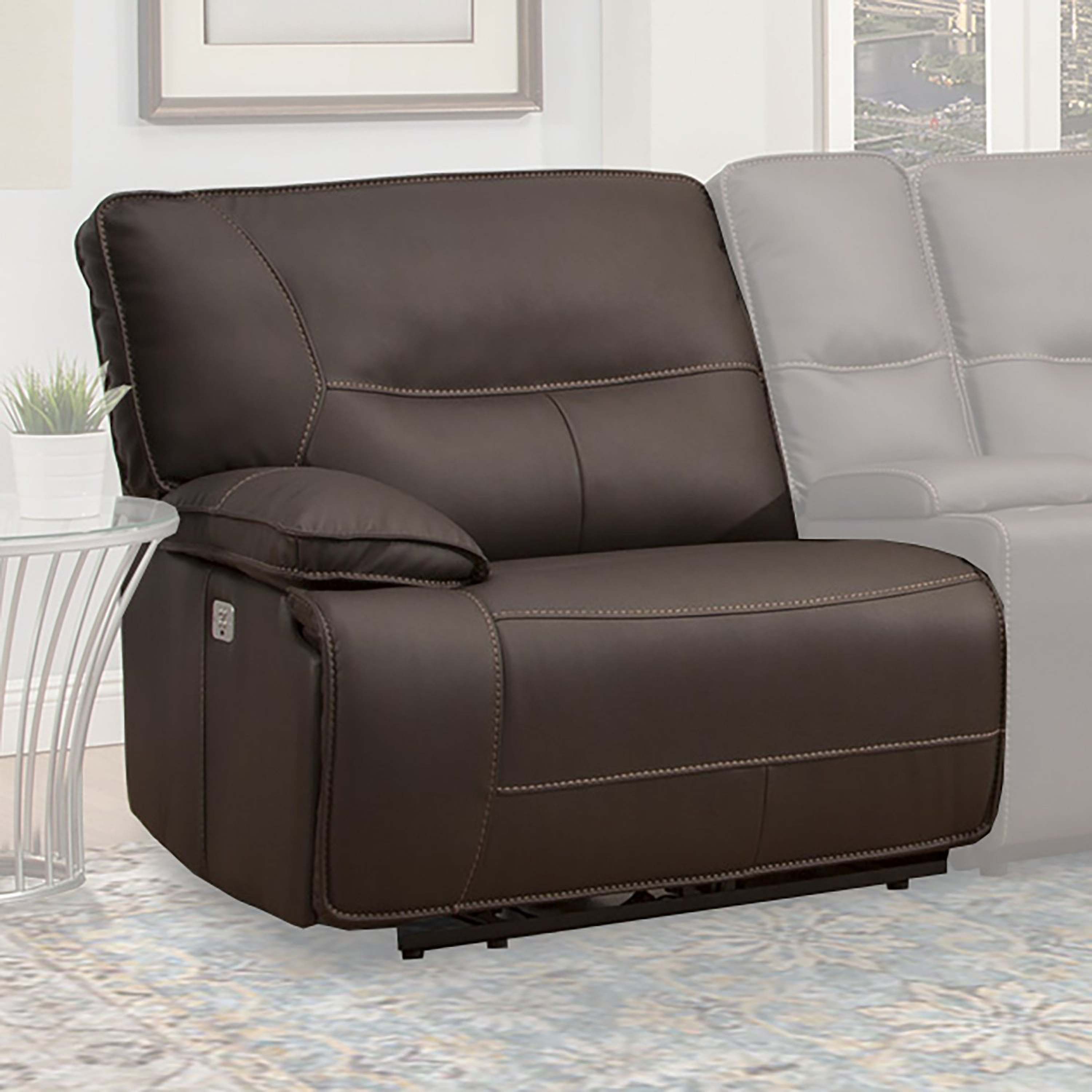 Spartacus Chocolate LAF Power Reclining Chair with Power Headrest by ...