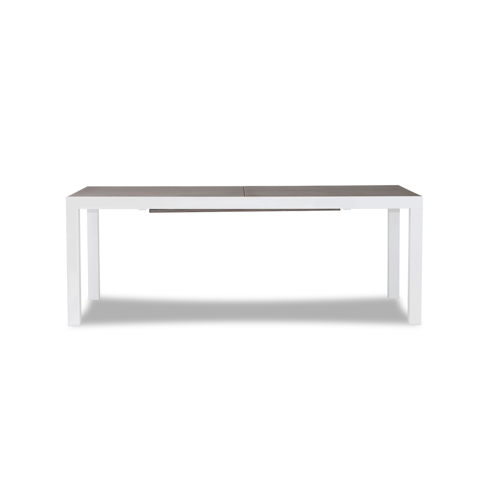 Spread 82-126 Inch Extendable Dining Table In White and Barnwood by ...