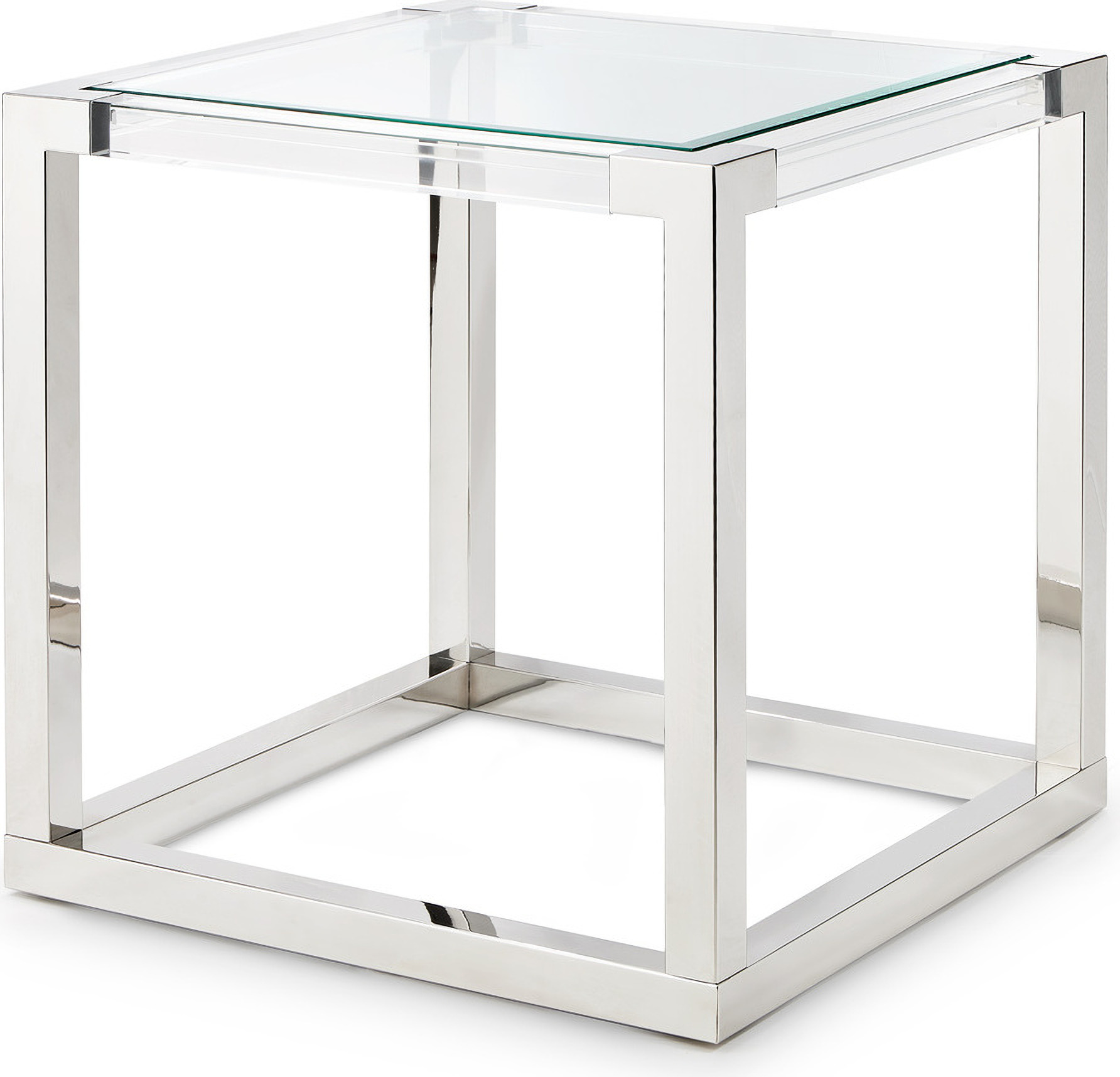 State St. Stainless Steel End Table by Michael Amini | 1StopBedrooms
