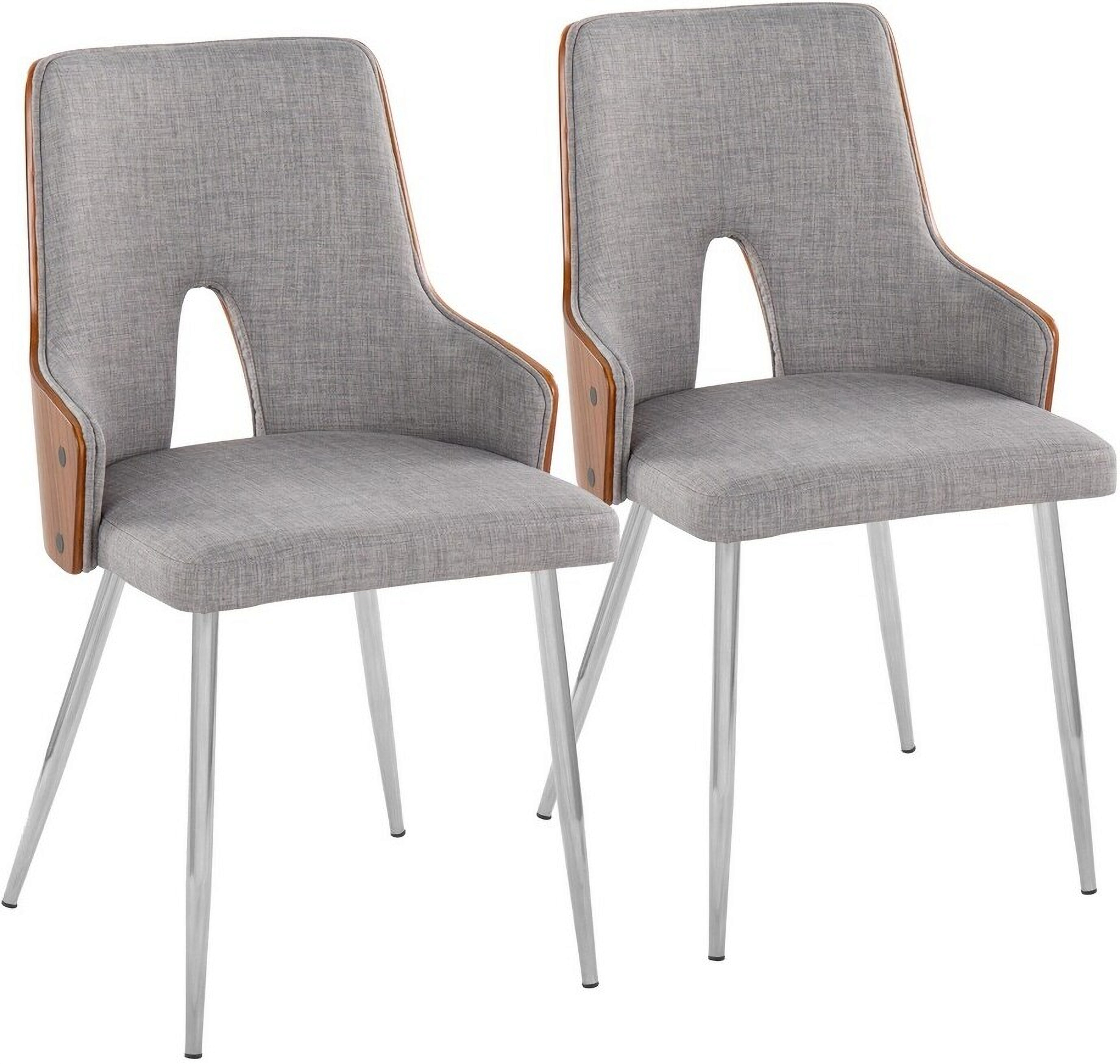 Stella Chair Set of 2 In Light Grey by Lumisource | 1StopBedrooms