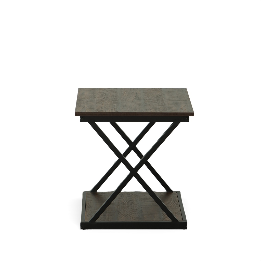Stella Side Table In Elm and Black by Carolina Living | 1StopBedrooms